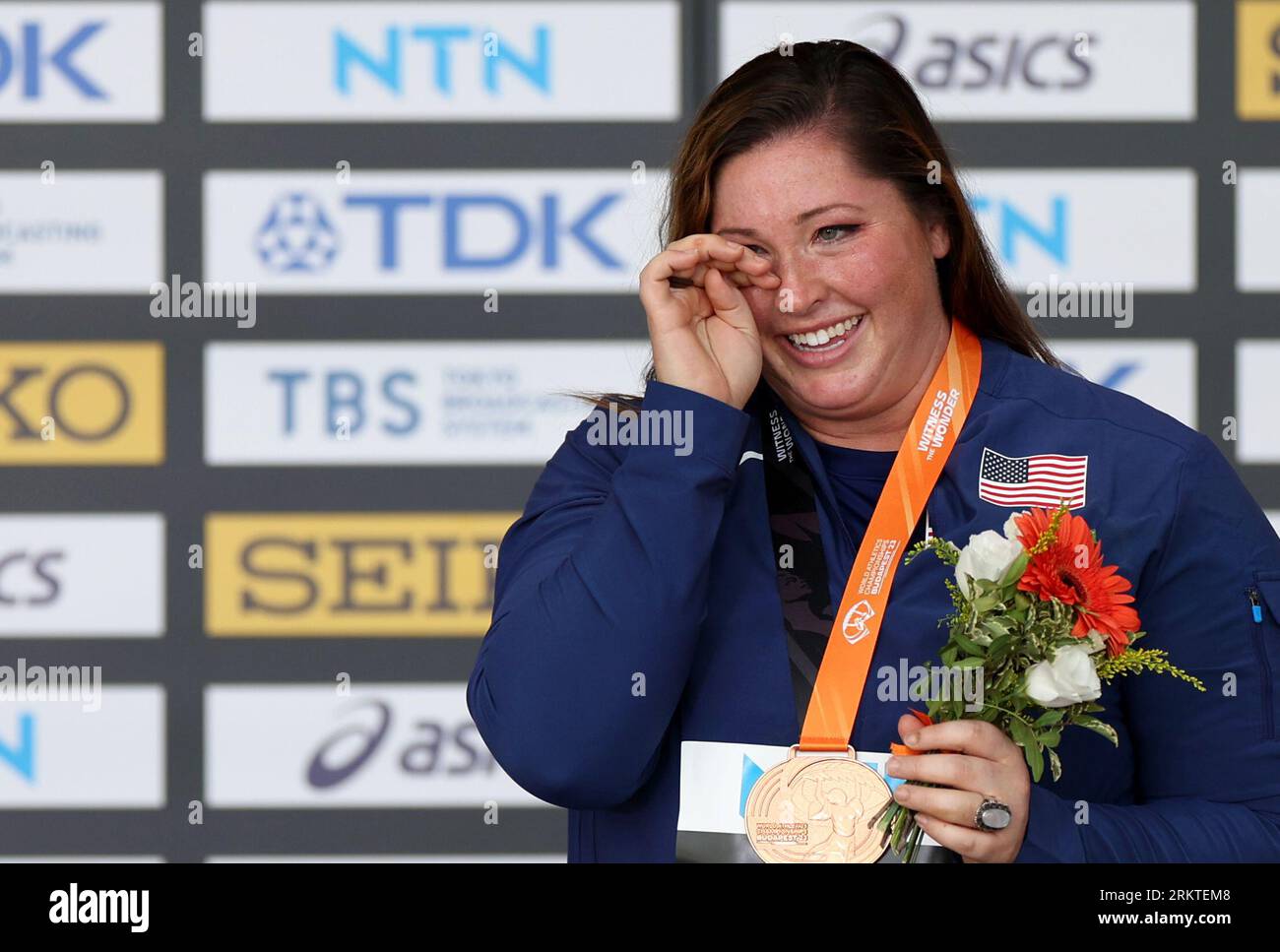 Budapest, Hungary. 25th Aug, 2023. Bronze medalist DeAnna Price of the ...
