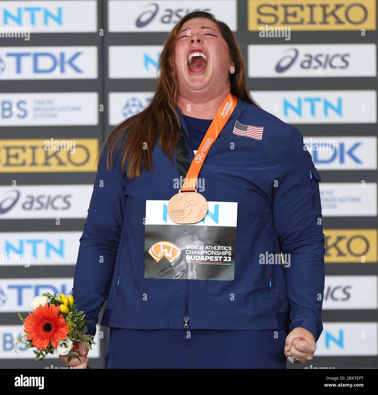 Budapest, Hungary. 25th Aug, 2023. Bronze medalist DeAnna Price of the ...