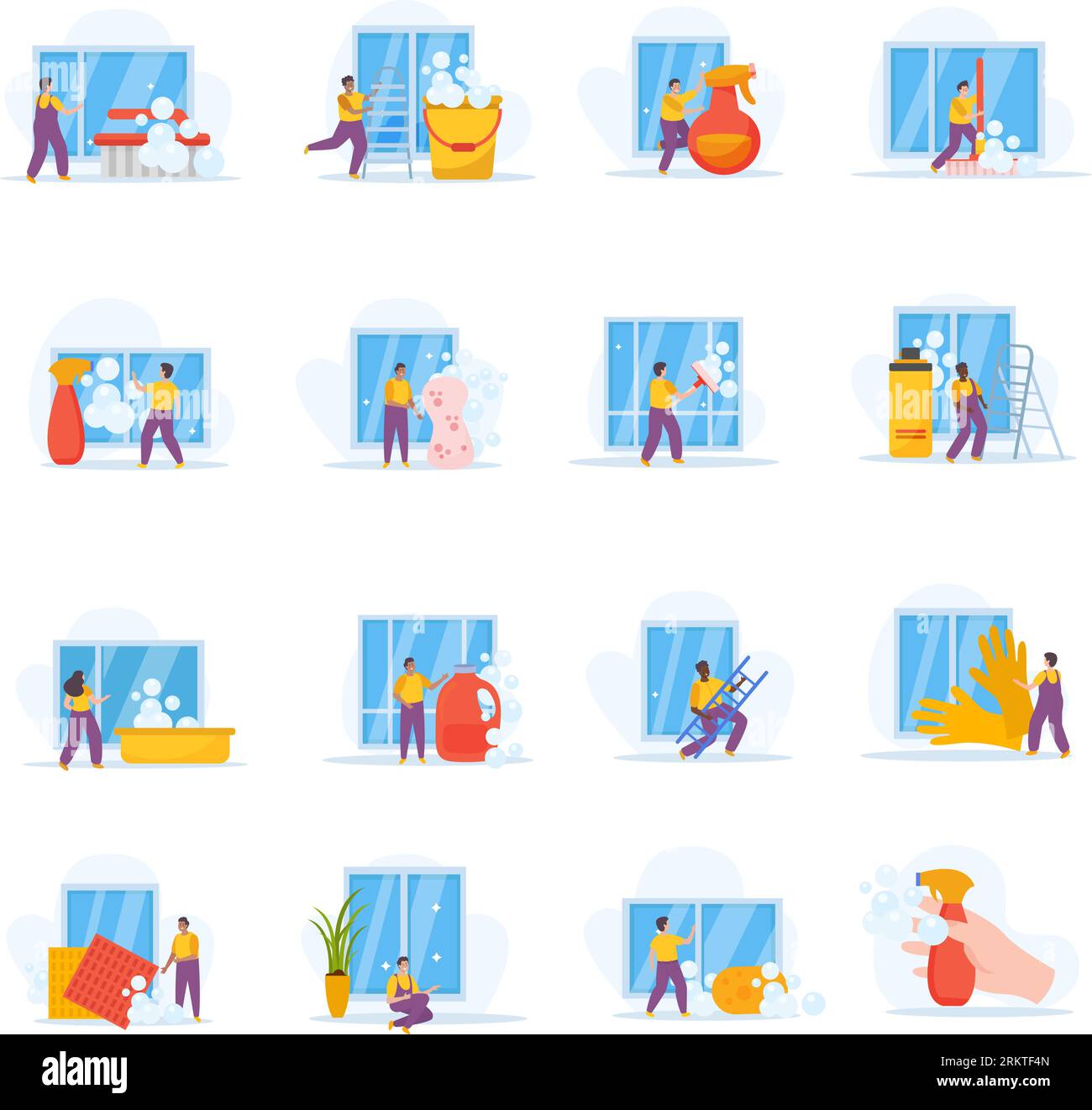 These windows are all uniform size and design Stock Vector Images - Alamy