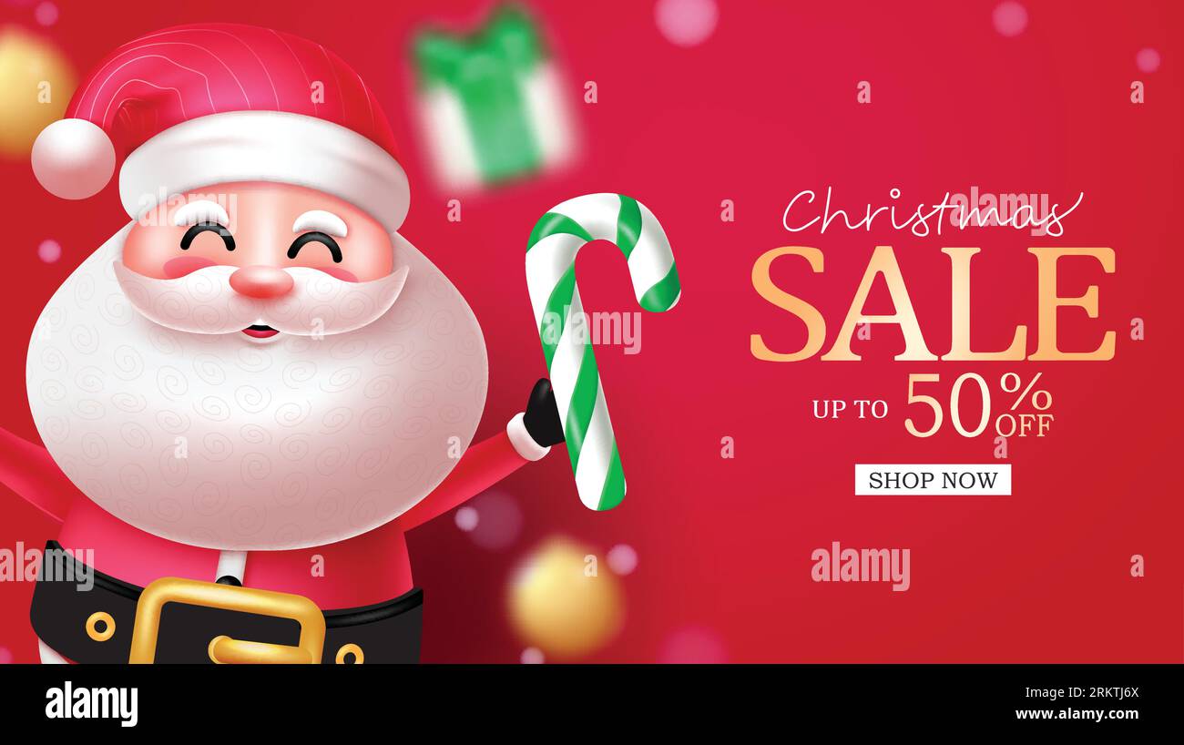 Christmas sale text vector banner design. Christmas promo discount ...