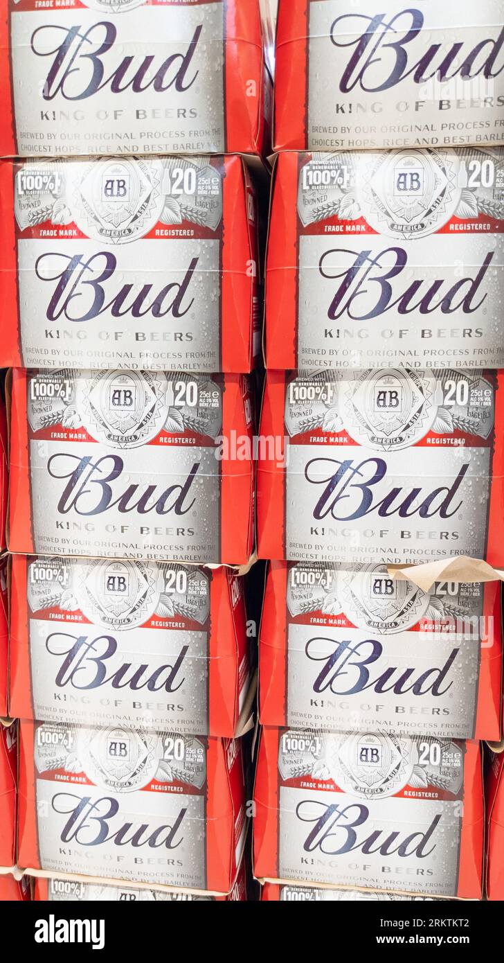 Bordeaux , France - 08 18 2023 : bud logo sign and text brand shop of ...