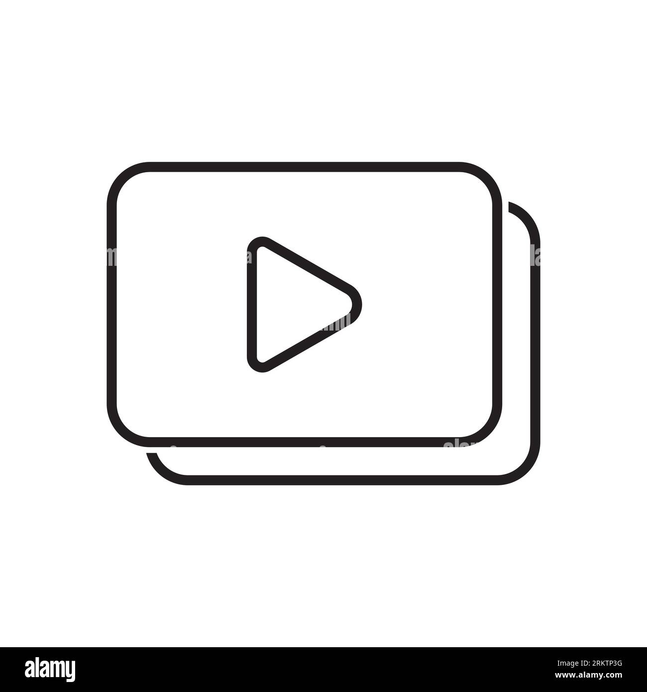 Video player icon vector illustration logo template for many purpose ...