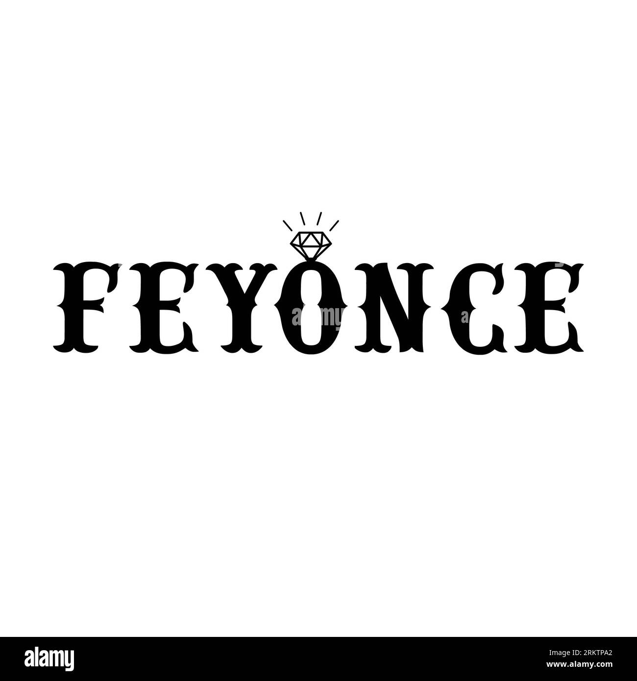 Feyonce with wedding diamond ring on white background. Isolated ...