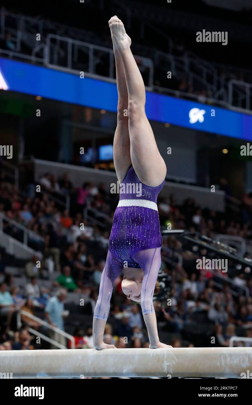 San Jose, California, USA. 25th Aug, 2023. Dulcy Caylor (225) performs ...