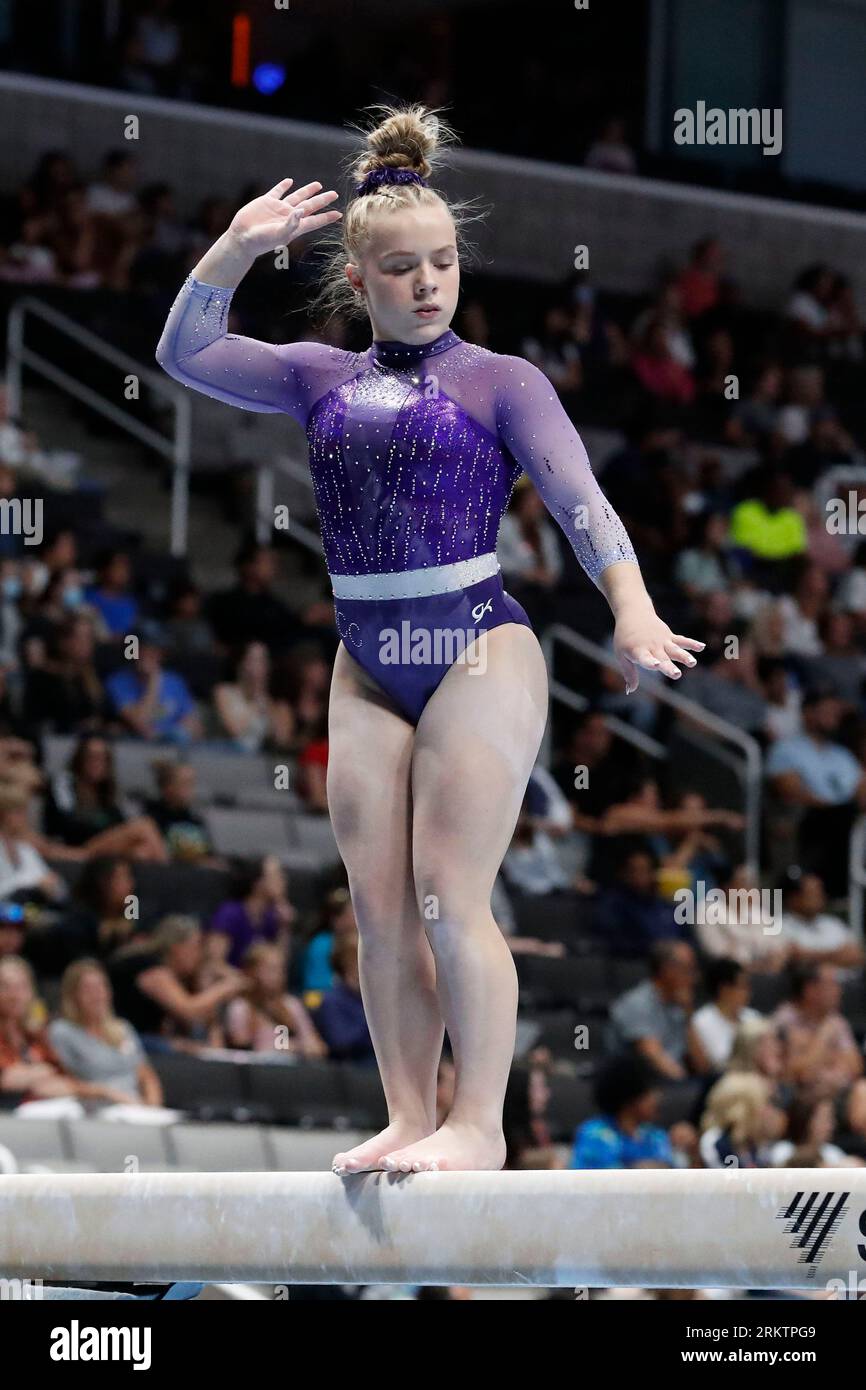 August 25, 2023, SAN JOSE, CALIFORNIA: Joscelyn Roberson (228) performs ...