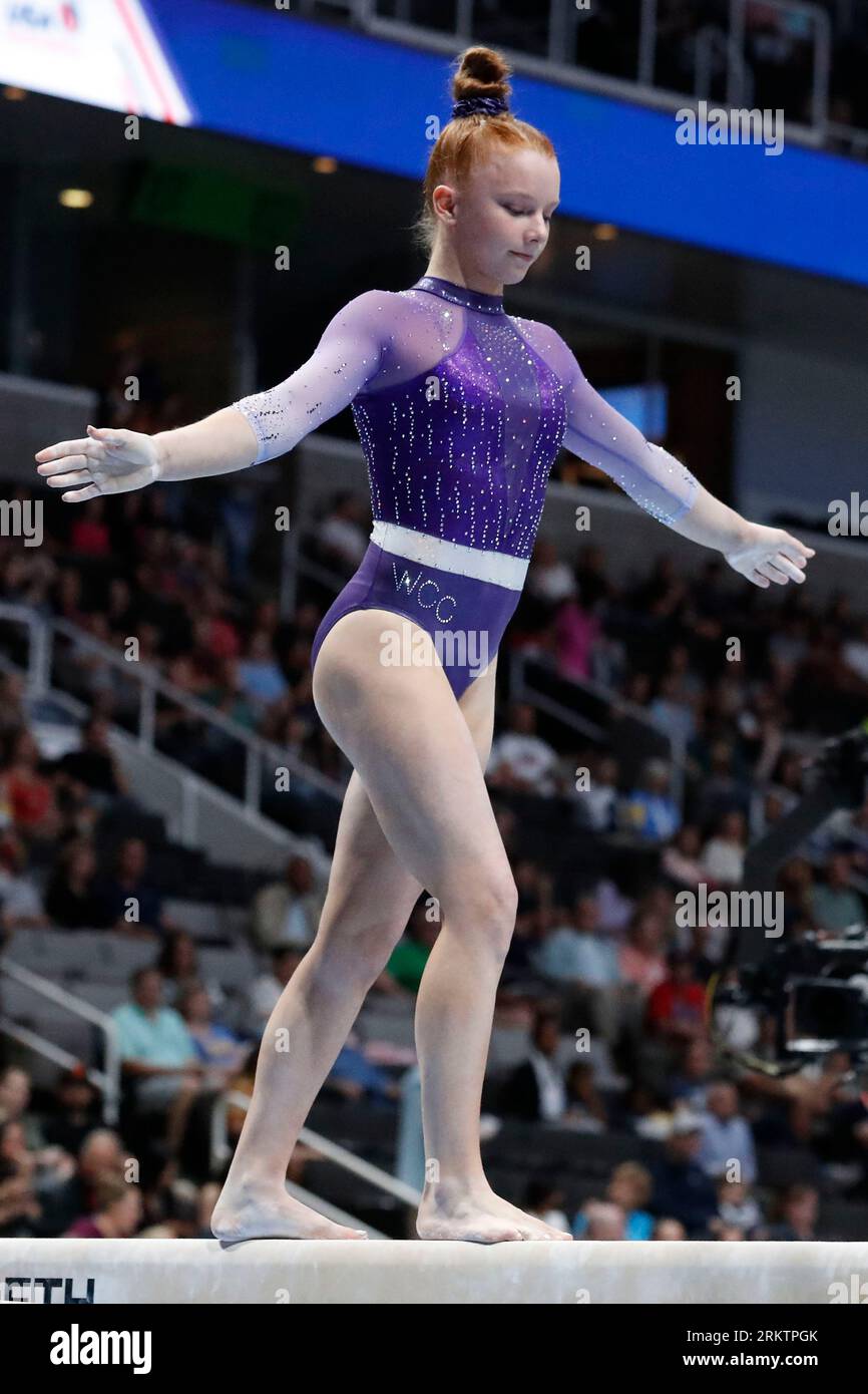 August 25, 2023, SAN JOSE, CALIFORNIA: Dulcy Caylor (225) performs on ...