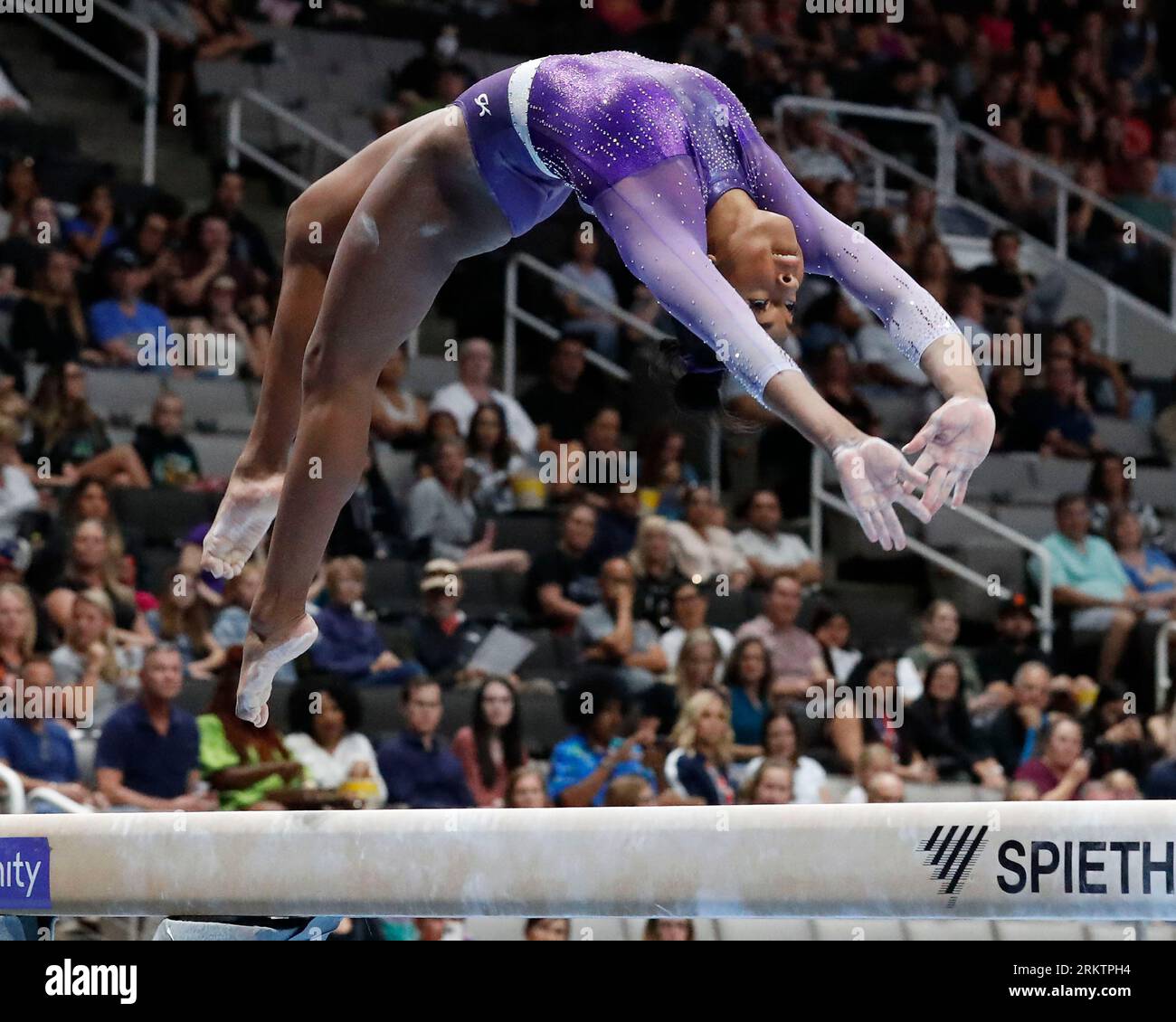 August 25, 2023, SAN JOSE, CALIFORNIA: Zoe Miller (227) performs on the ...