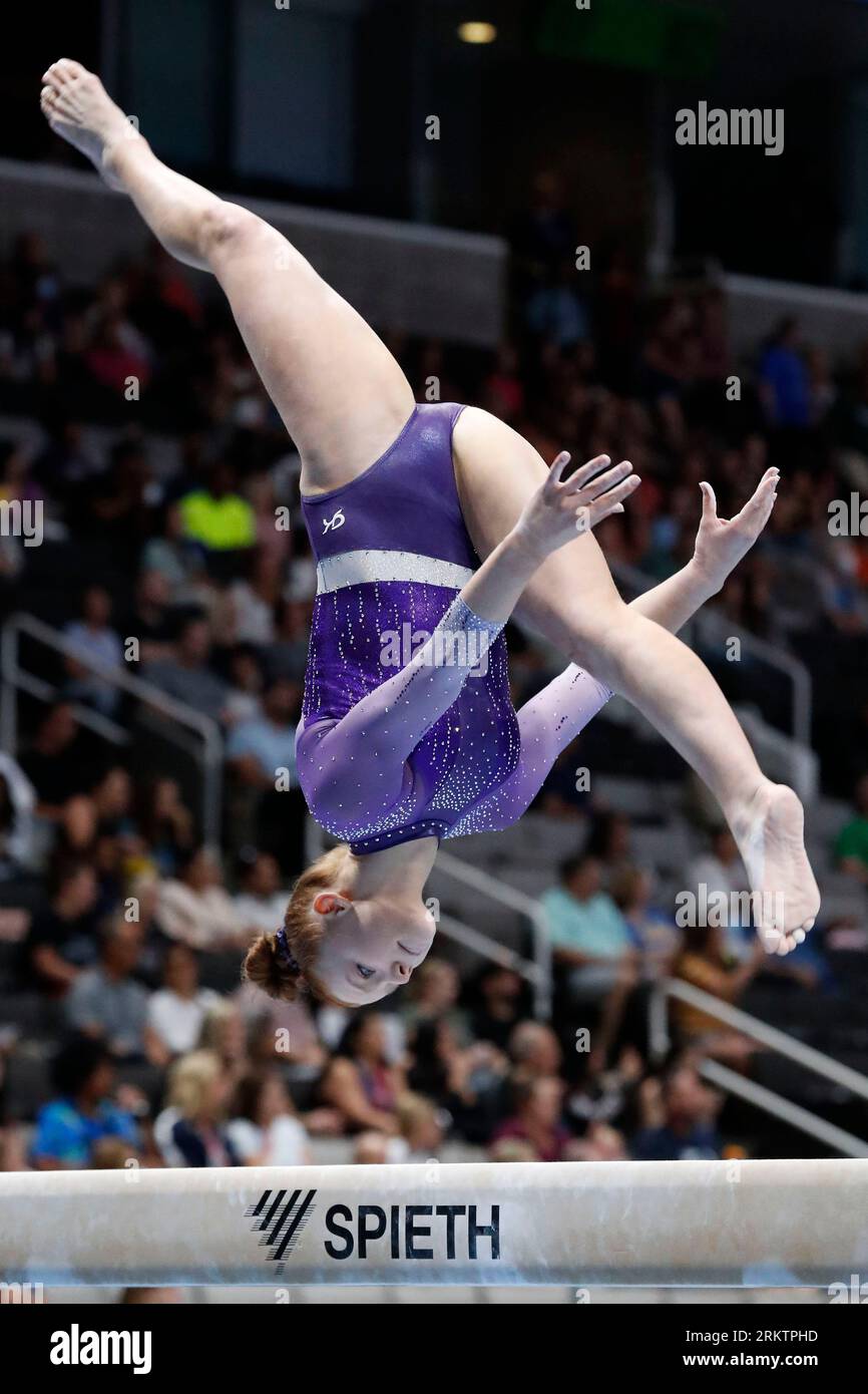 August 25, 2023, SAN JOSE, CALIFORNIA: Dulcy Caylor (225) performs on ...