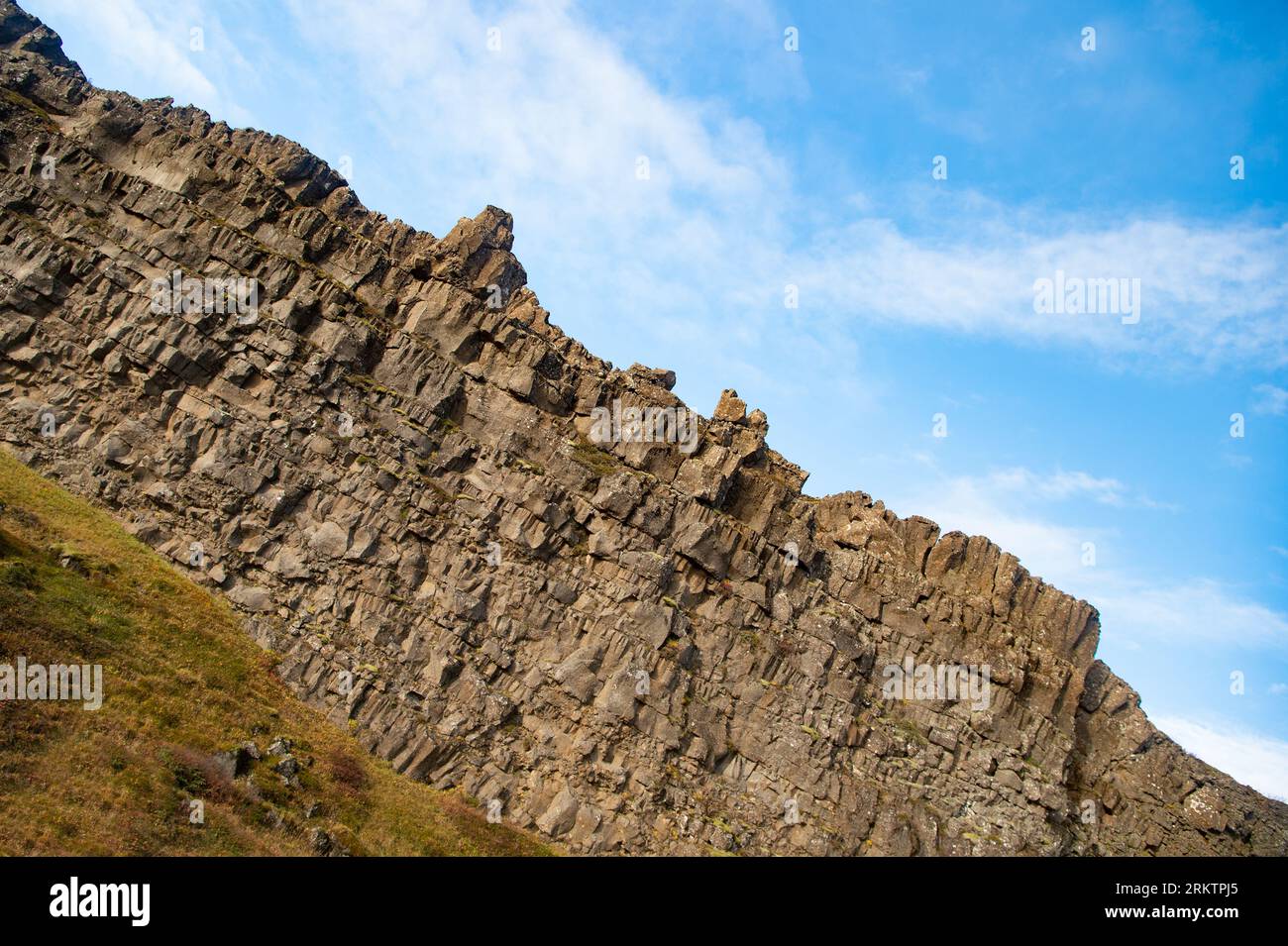 Geology shapes landscapes. volcanic mountain stony rock. Mountain ...