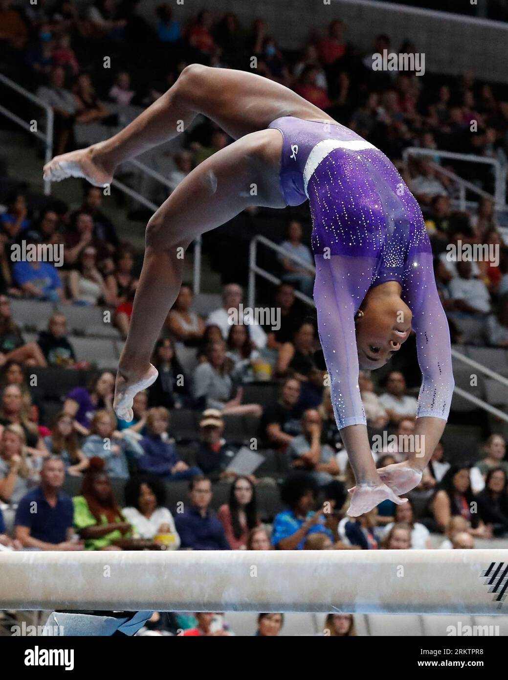 August 25, 2023, SAN JOSE, CALIFORNIA: Zoe Miller (227) performs on the ...