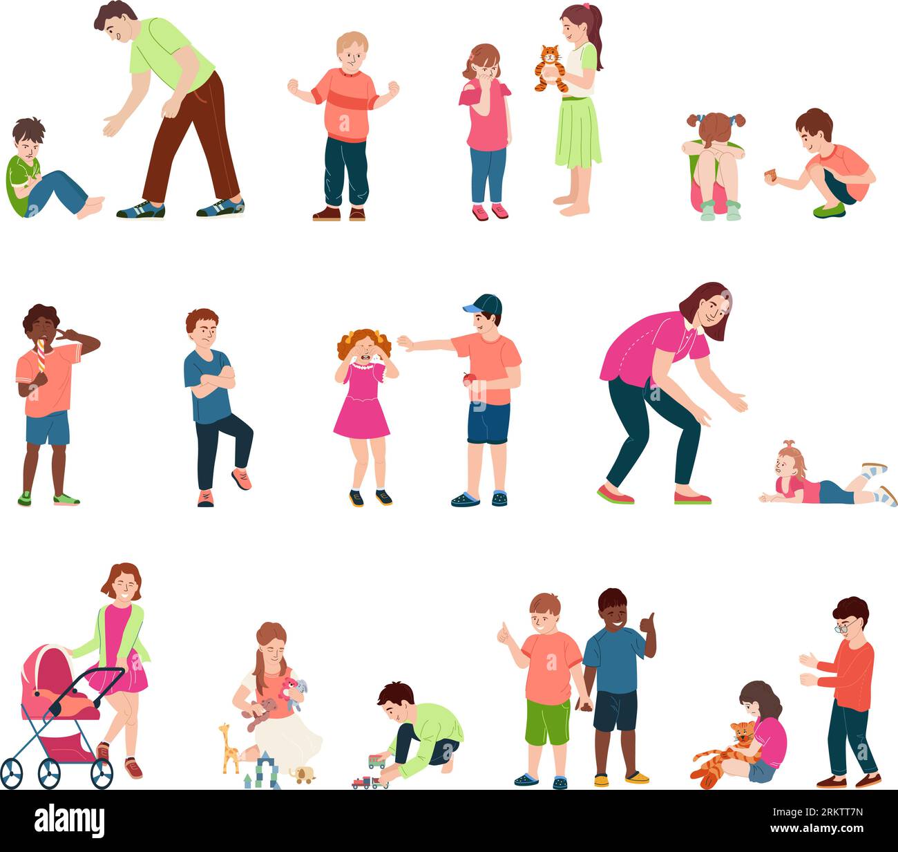 Kids behaviour Stock Vector Images - Alamy