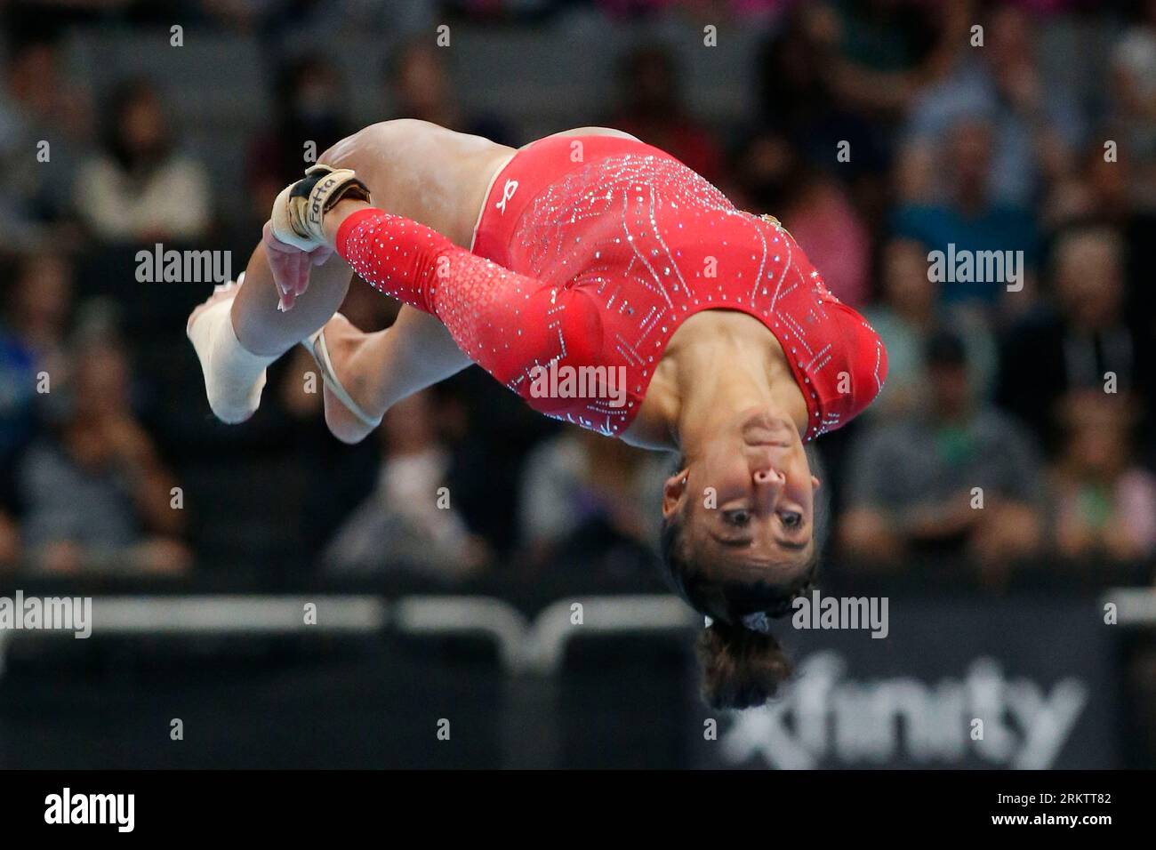August 25, 2023, SAN JOSE, CALIFORNIA: Addison Fatta (214) performs on ...