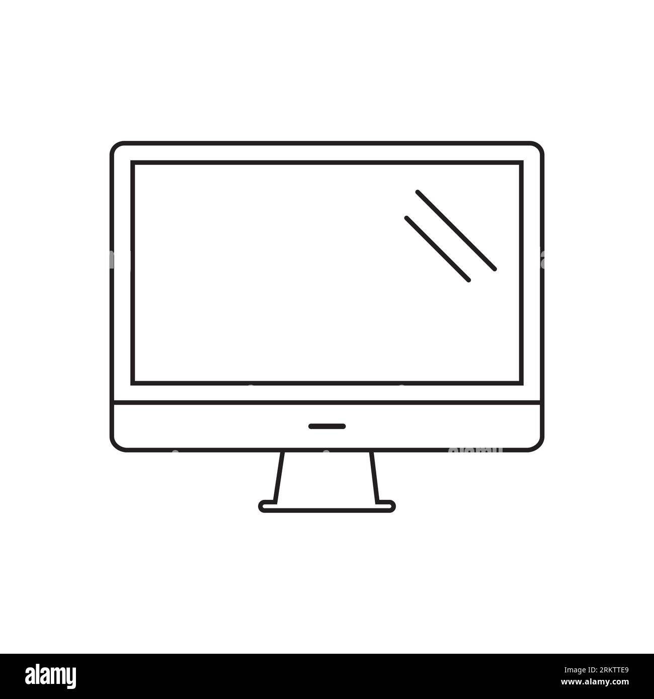 Monitor computer mouse outline Cut Out Stock Images & Pictures - Alamy