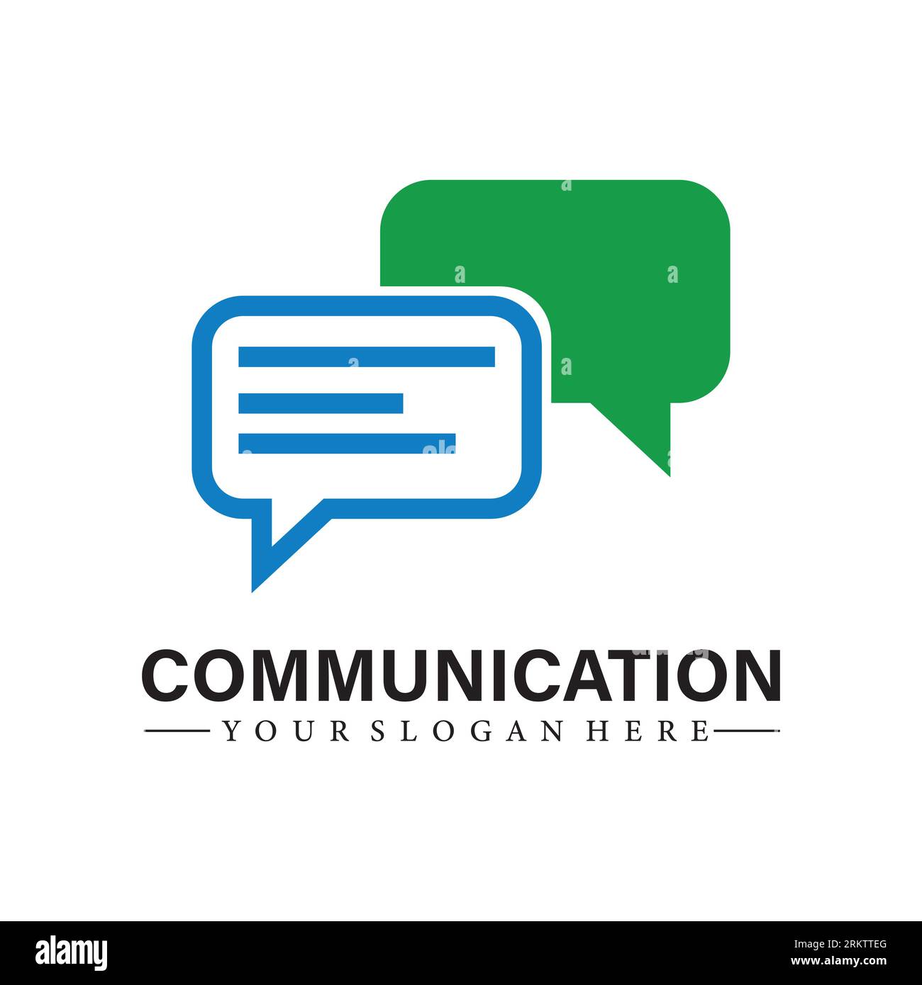 Creative Chat Concept Logo Design Template Stock Vector Image & Art - Alamy