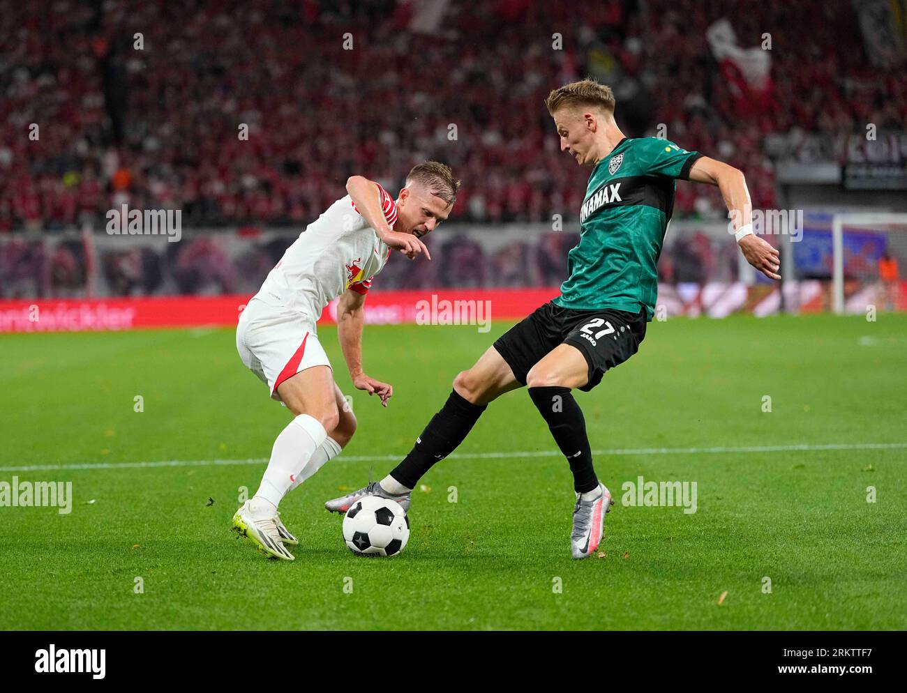 August 26 2023: controls the ball during a 1. Bundesliga game, RB ...