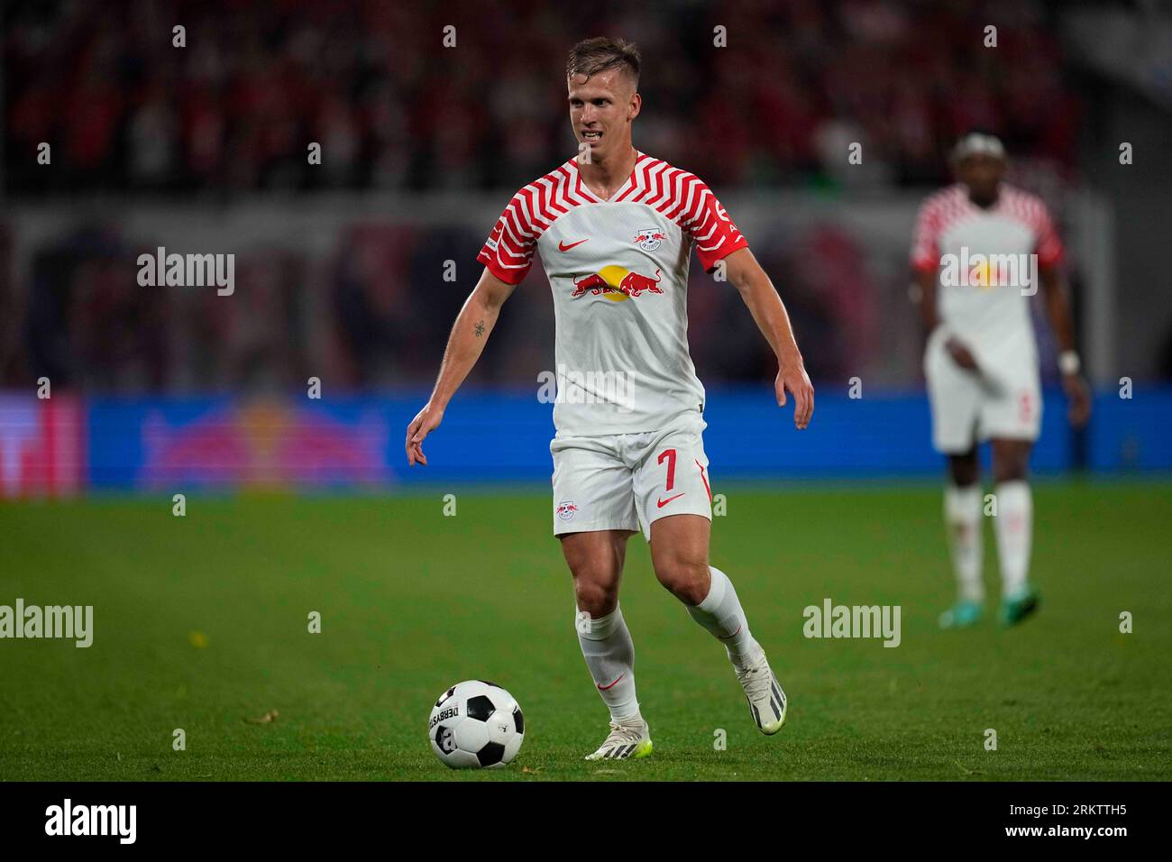 August 26 2023: Dani Olmo (RB Leipzig) controls the ball during a 1 ...