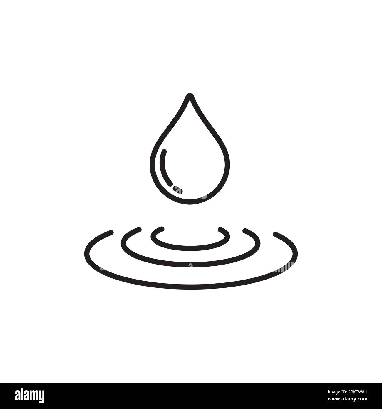 Water Drop Icon. Liquid drop icon. Water drop outline icon. linear ...