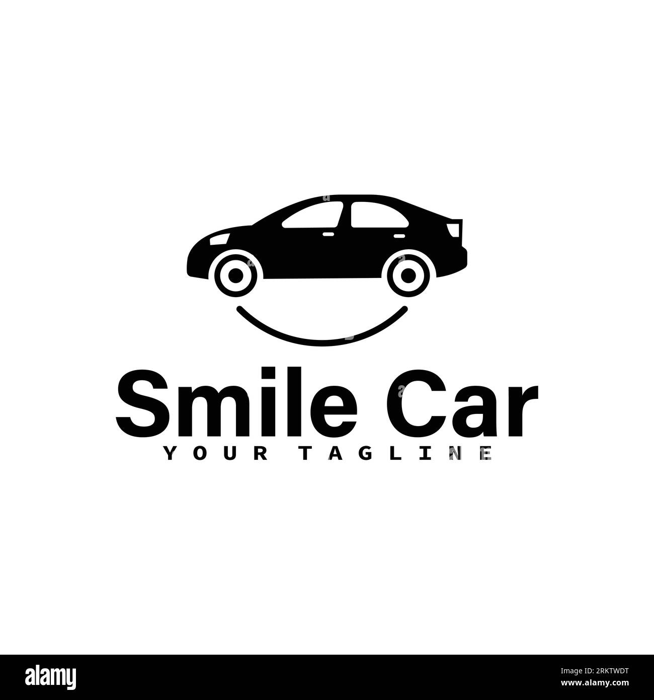 Happy Car Logo Design Smile Car Vector Logo Design Template Car Face