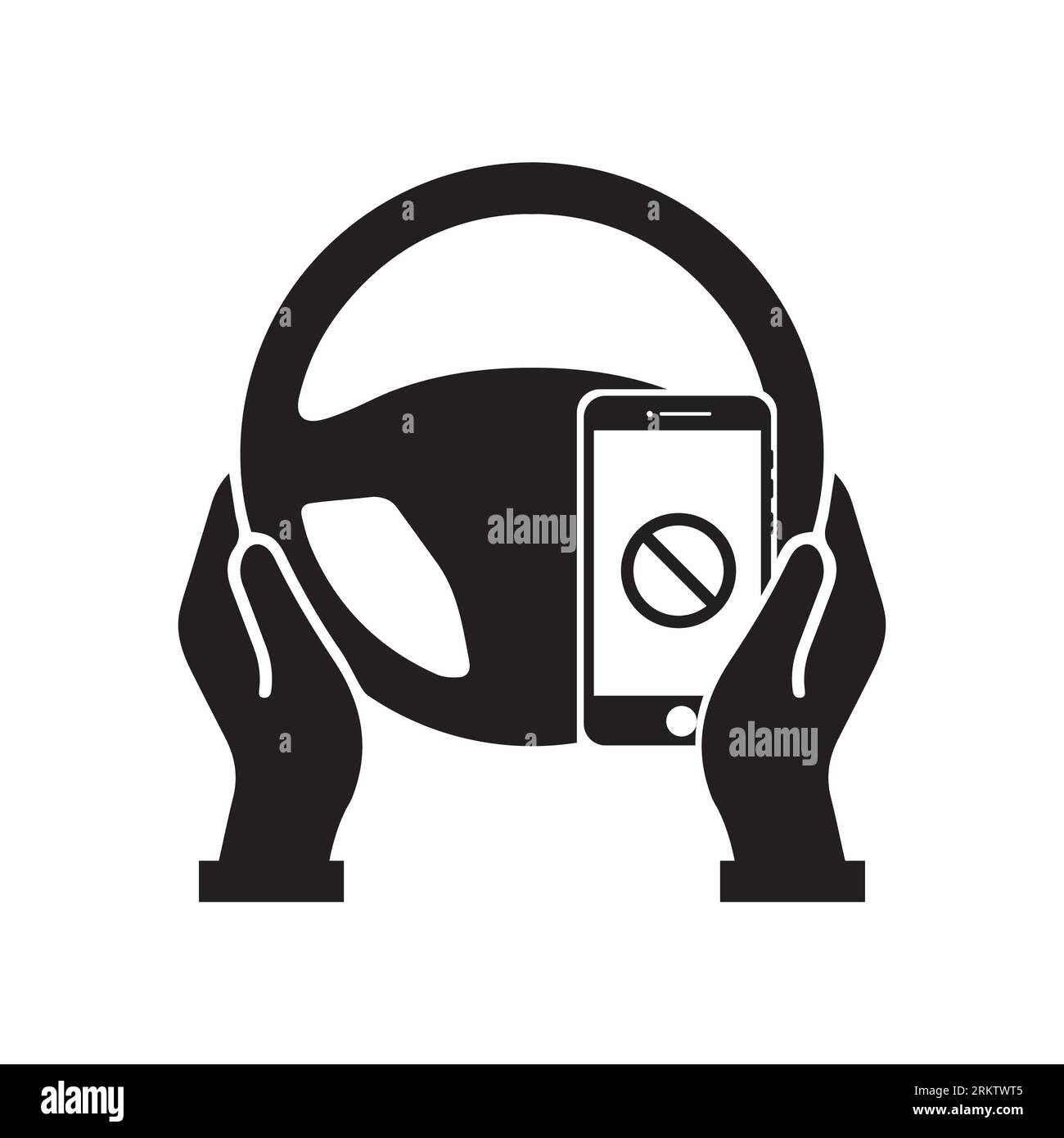 Texting while driving vector vectors hi-res stock photography and ...