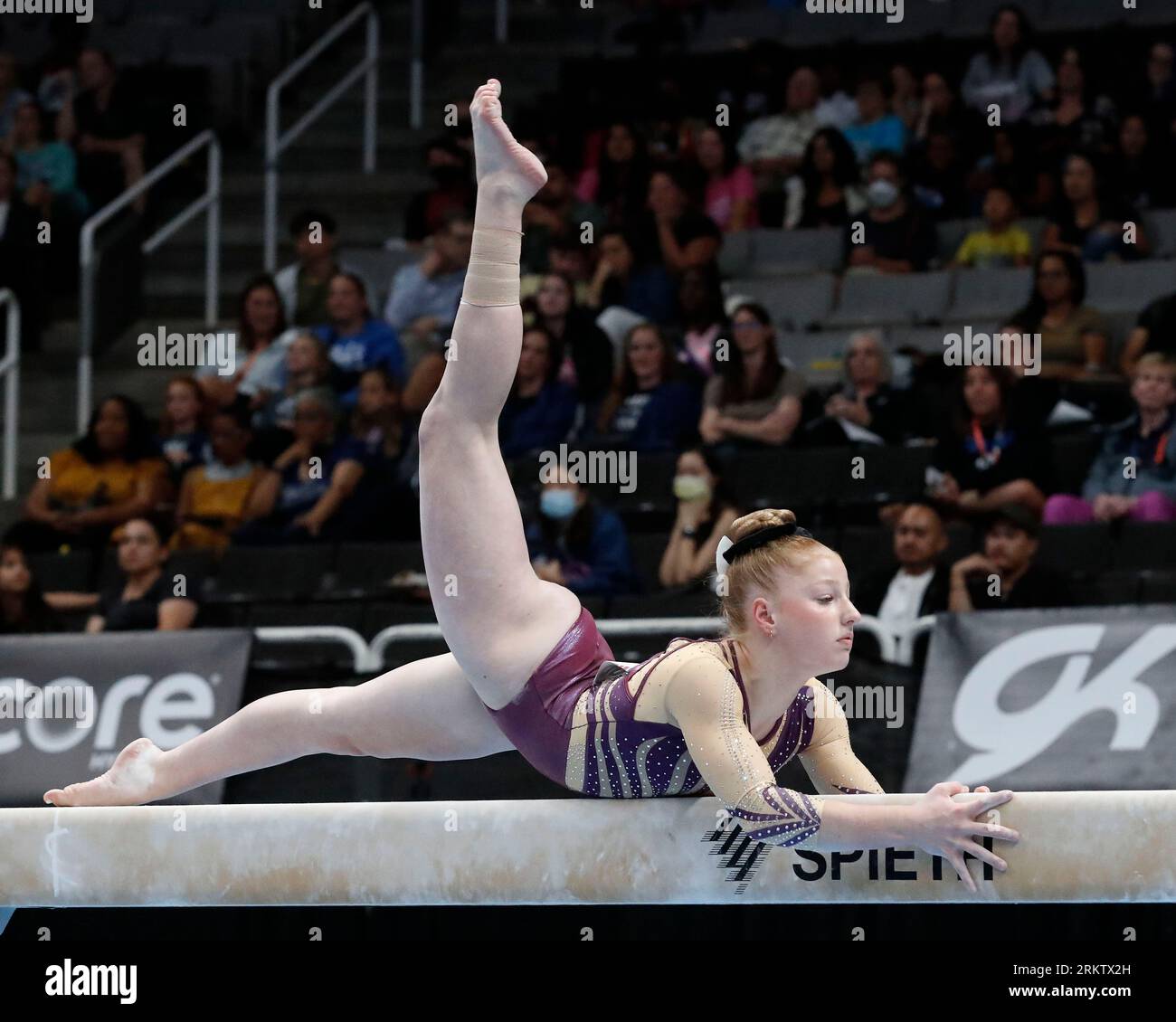 August 25, 2023, SAN JOSE, CALIFORNIA: Eveylynn Lowe (206) performs on ...