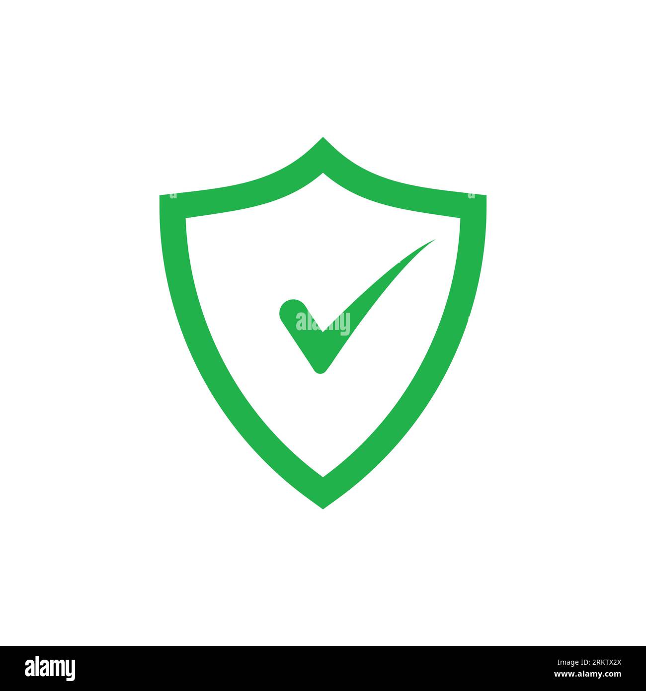 Shield tick logo design hi-res stock photography and images - Alamy