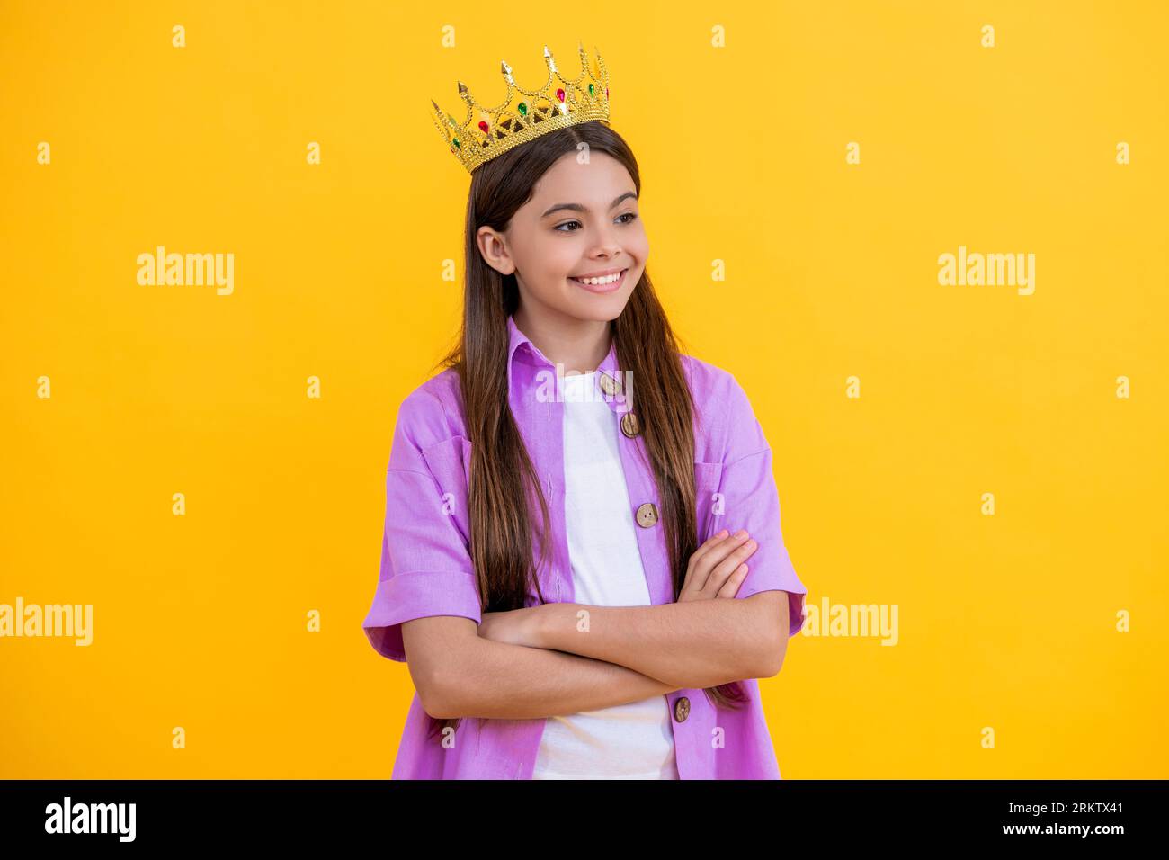 princess crown fashion. teen girl winner of girlish crown. girl wearing ...