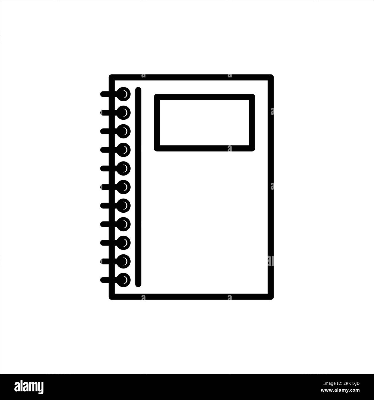 Set school stationery notebook Black and White Stock Photos & Images ...