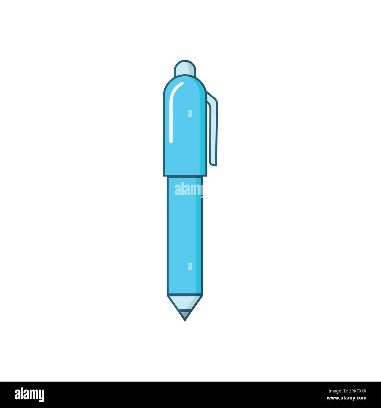 Ballpoint pen line icon Cut Out Stock Images & Pictures - Alamy