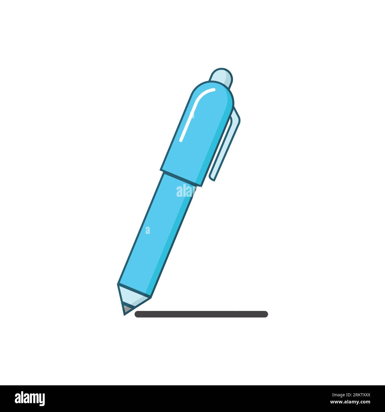 Ballpoint pen line icon Cut Out Stock Images & Pictures - Alamy