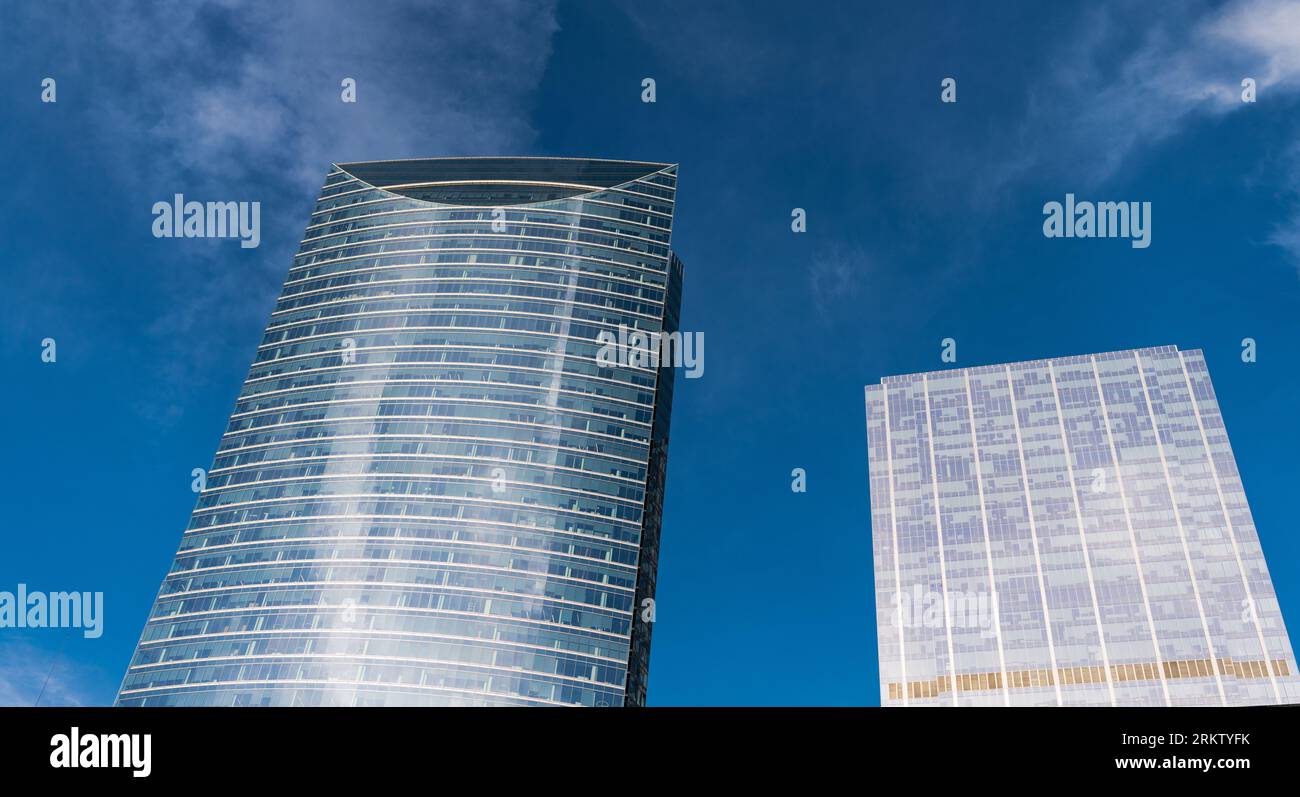 office building in business district. skyscraper building architecture ...