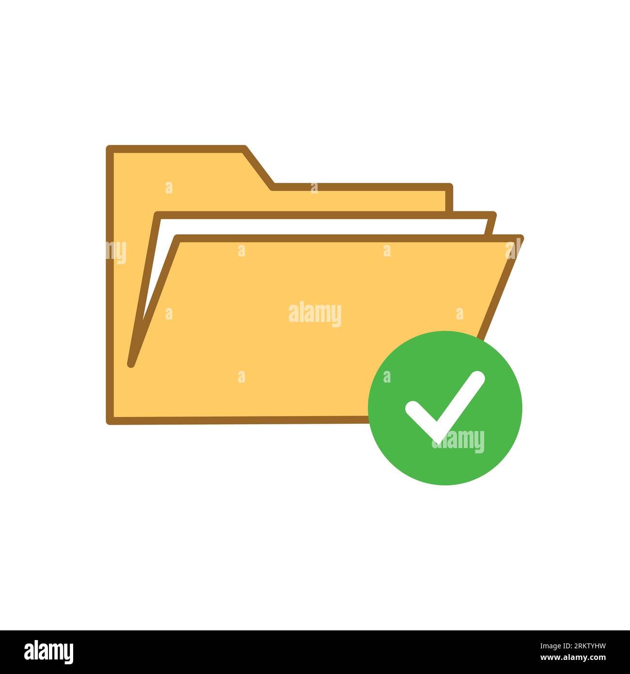 Approved folder icon flat hi-res stock photography and images - Alamy