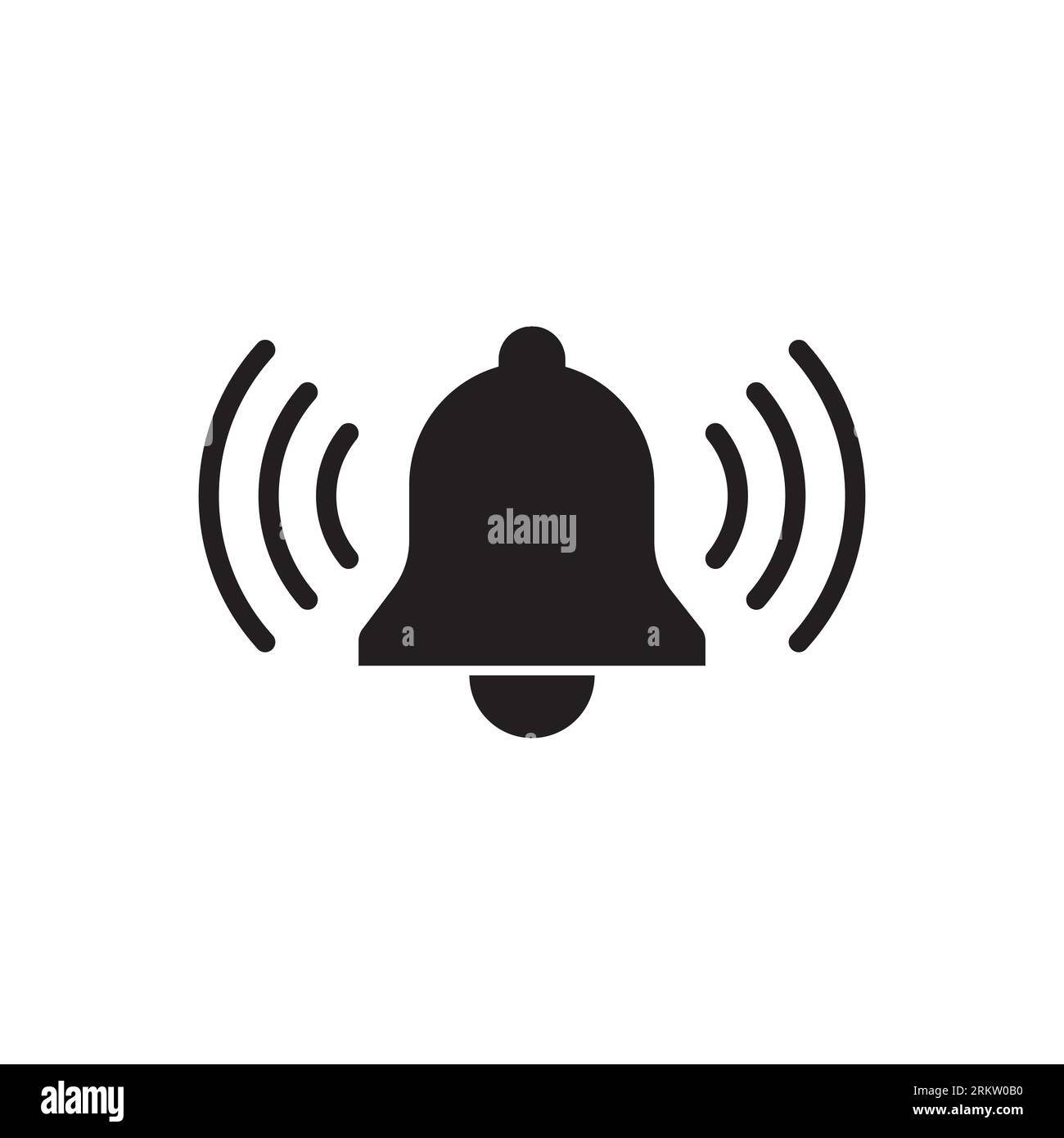 Message notification bell icon template black color editable ...