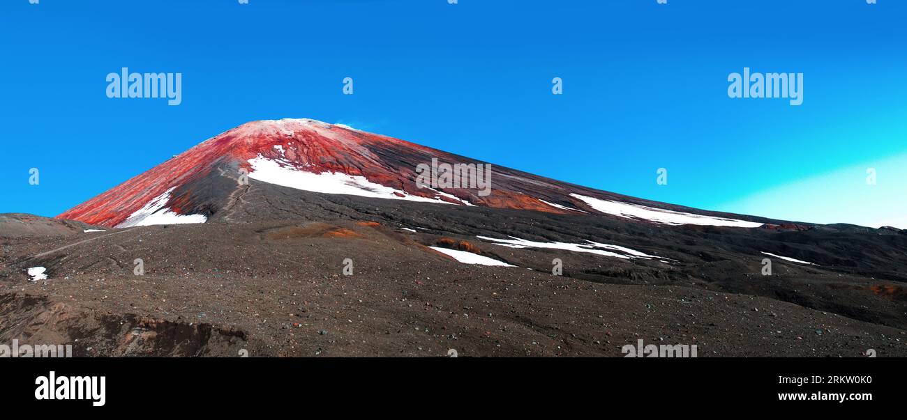 Cinder cone in place of fissure eruption. Monotonous slag field ...