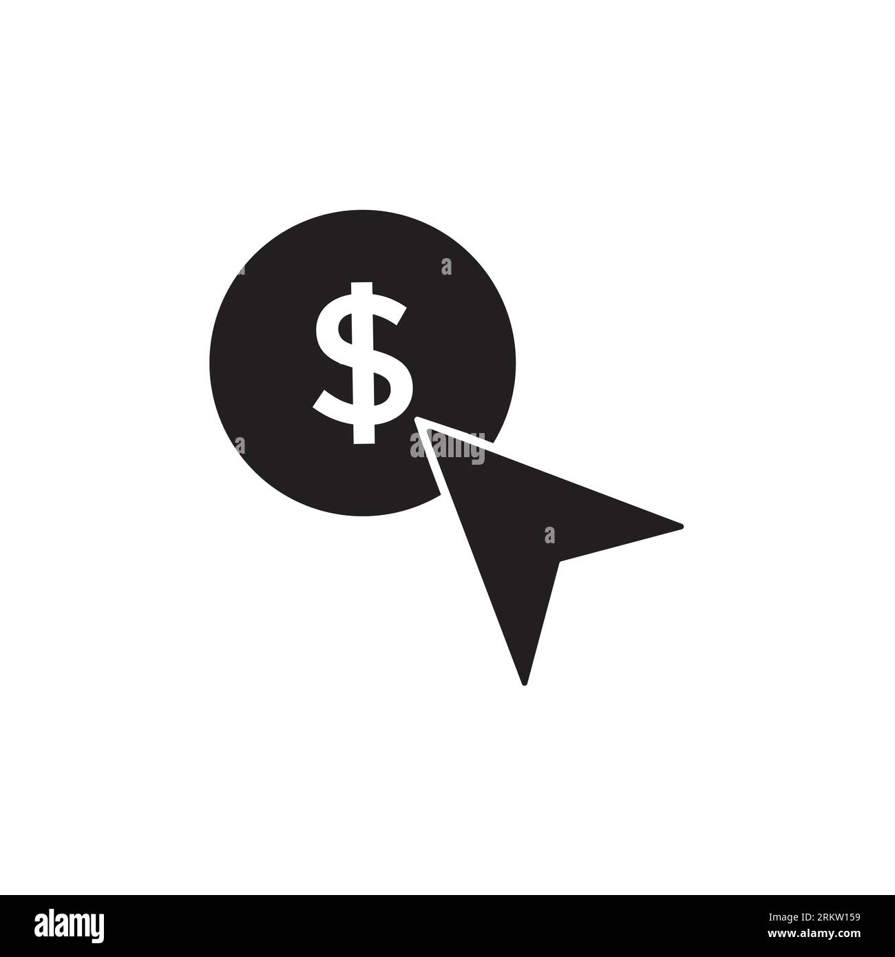 Pay Per Click scan line icon. Simple element illustration. Pay Per ...