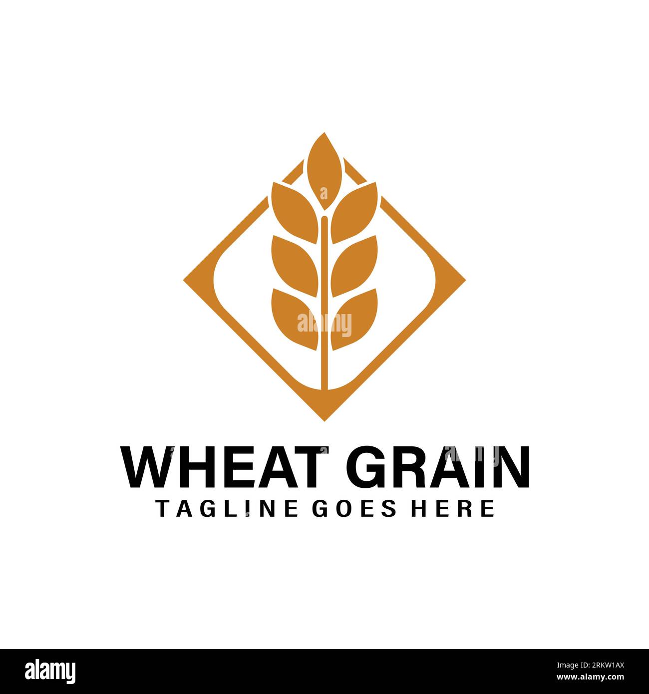 Wheat Grain Logo Natural Golden Grain Wheat Logo Design Concept
