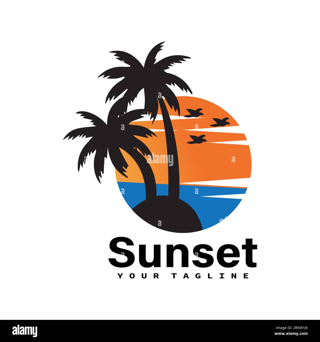 Sunset logo Stock Vector Images - Alamy
