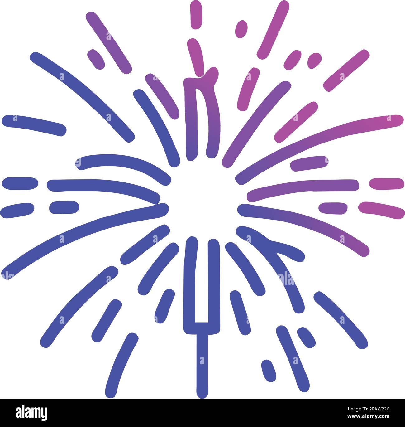 Fireworks vector icon. Flat illustration of fireworks for web design ...