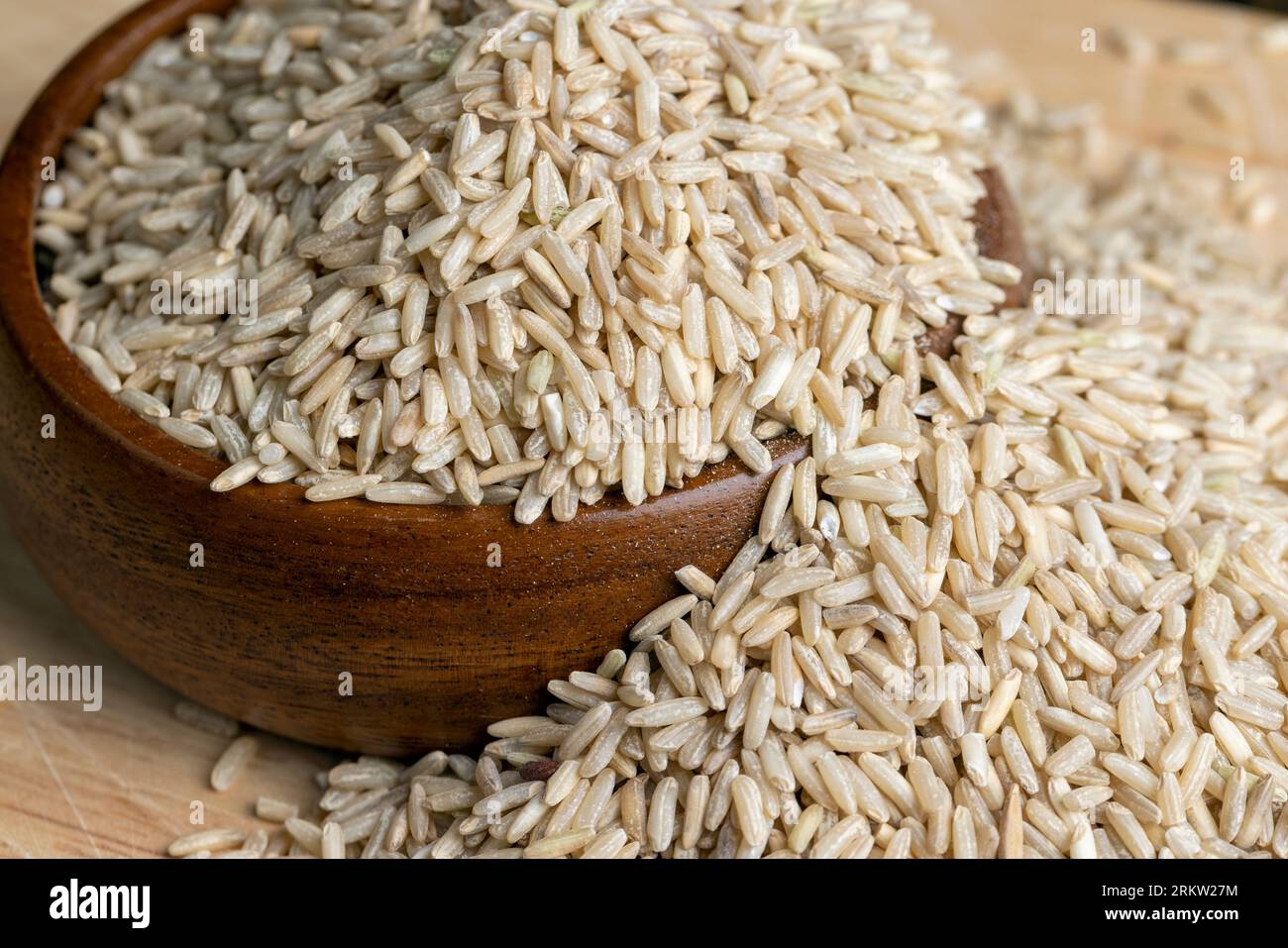 Natural brown rice for cooking healthy food, minimal processing of rice ...