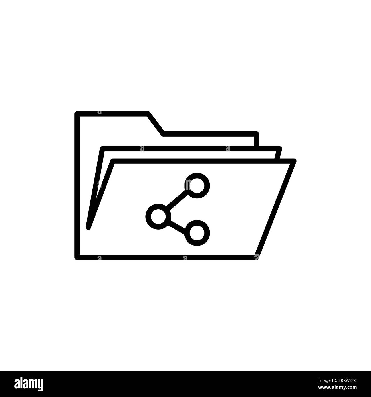 Vector icon folder share Black and White Stock Photos & Images - Alamy
