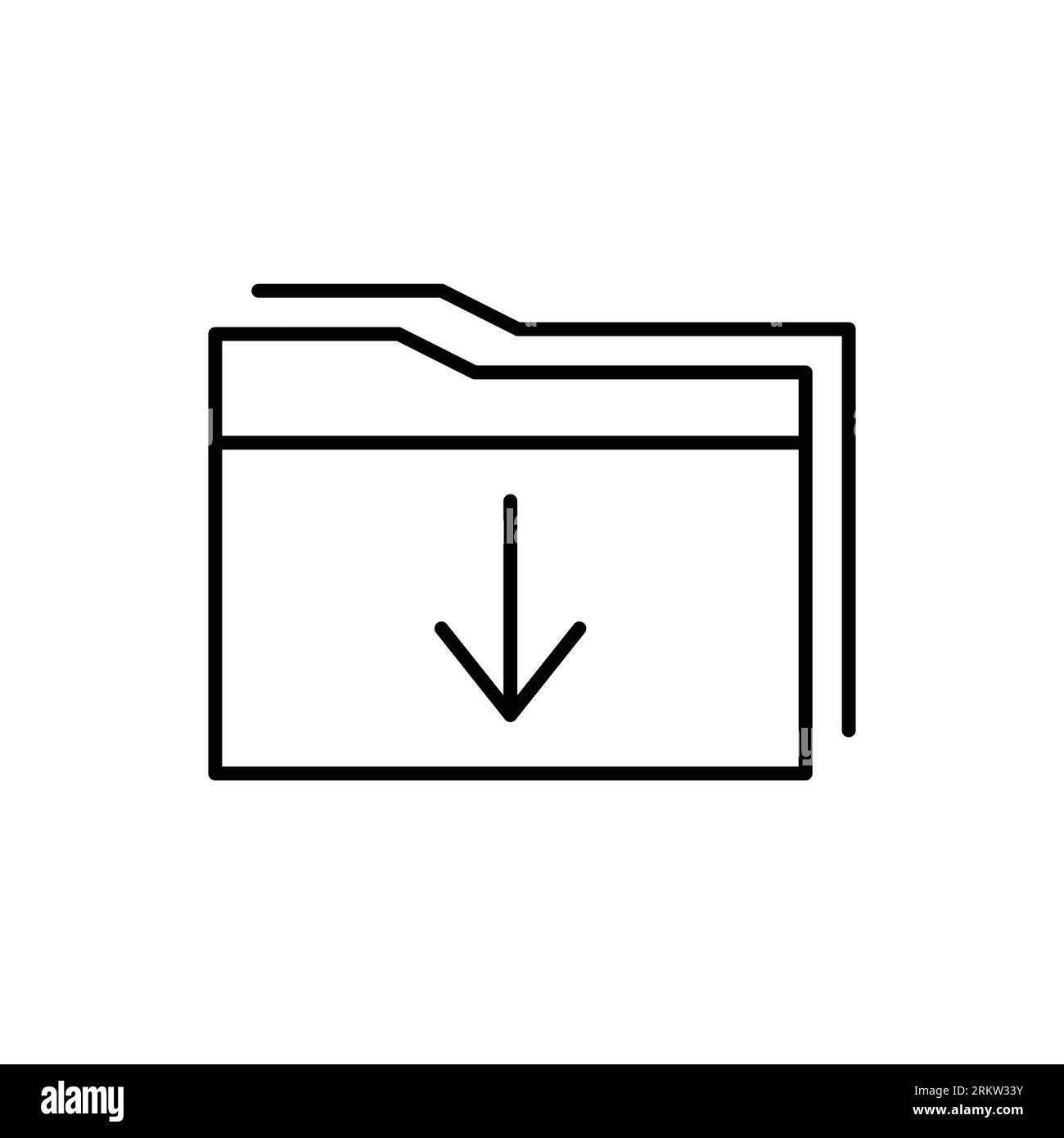 Document icon isolated on white background. Folder symbol modern, simple, vector, icon for ...