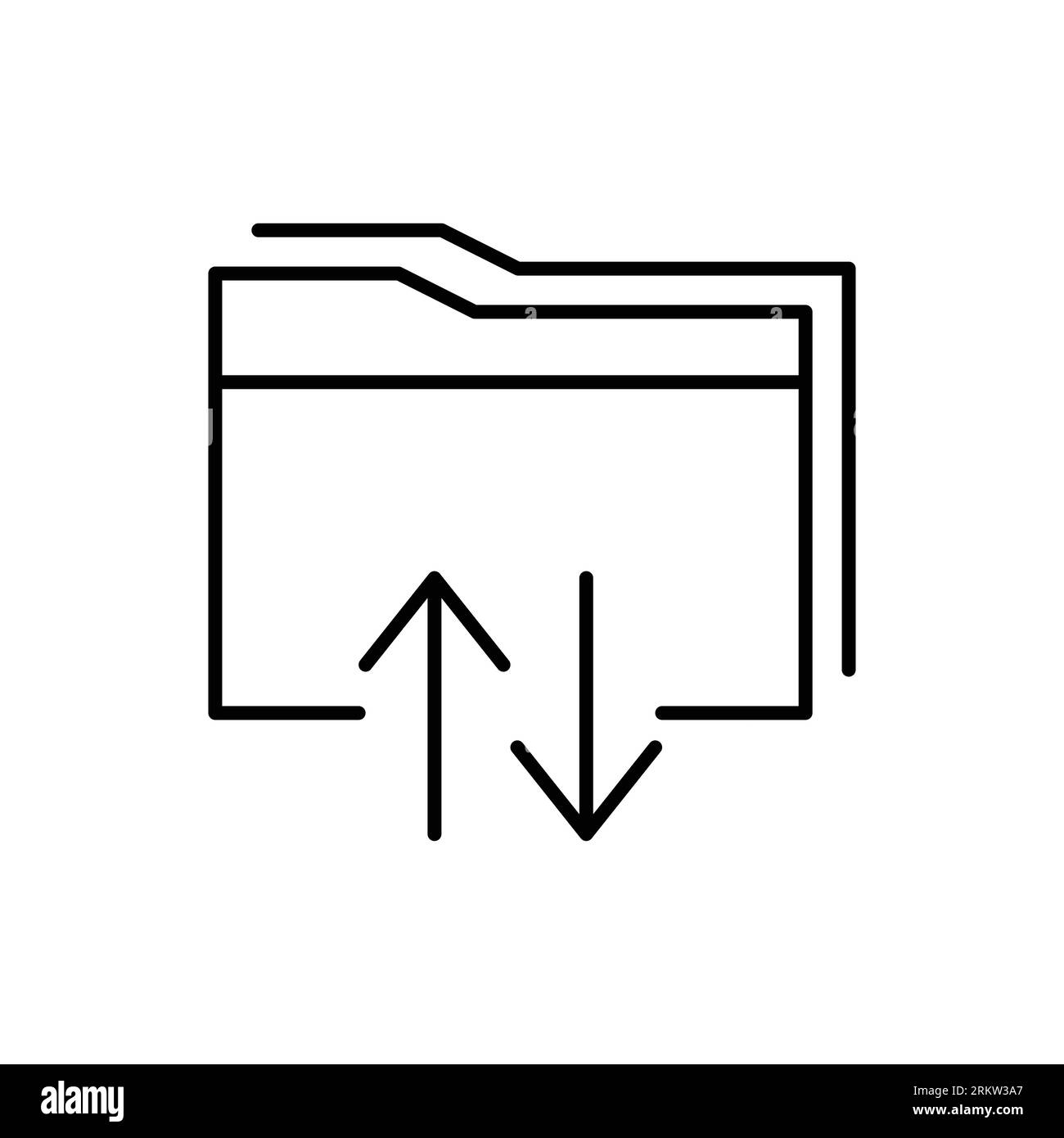 Document icon isolated on white background. Folder symbol modern, simple, vector, icon for ...