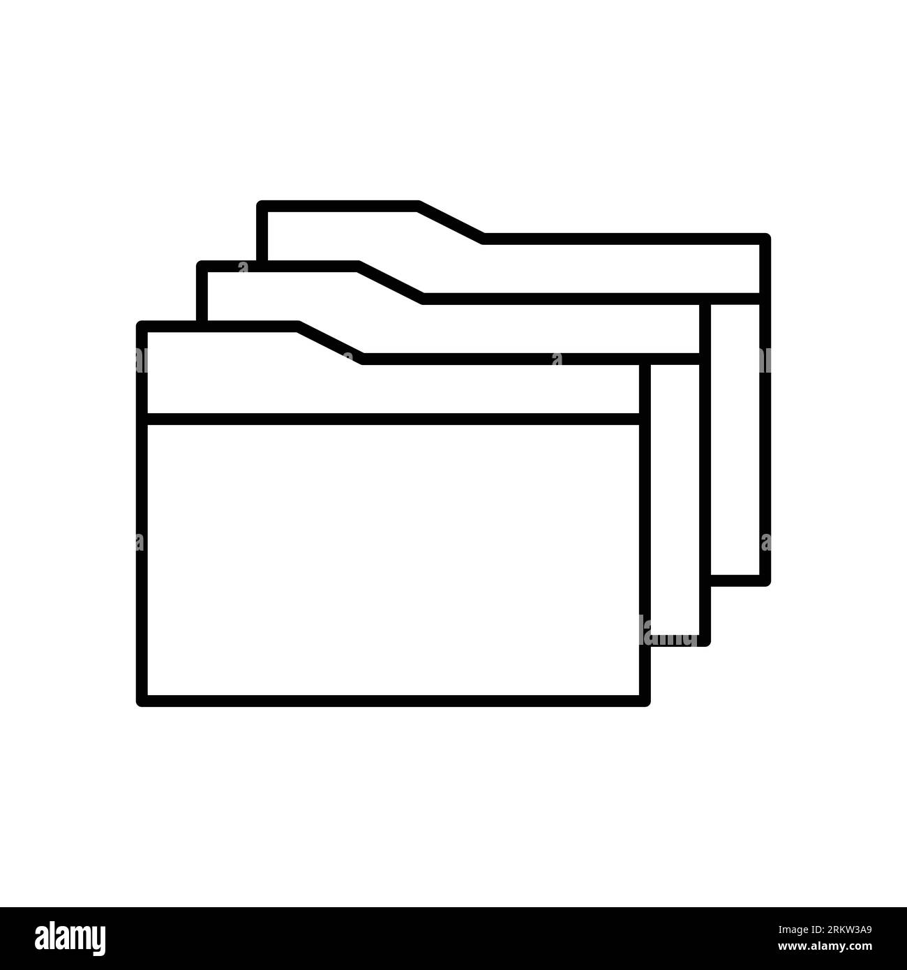 Document Icon Isolated On White Background Folder Symbol Modern