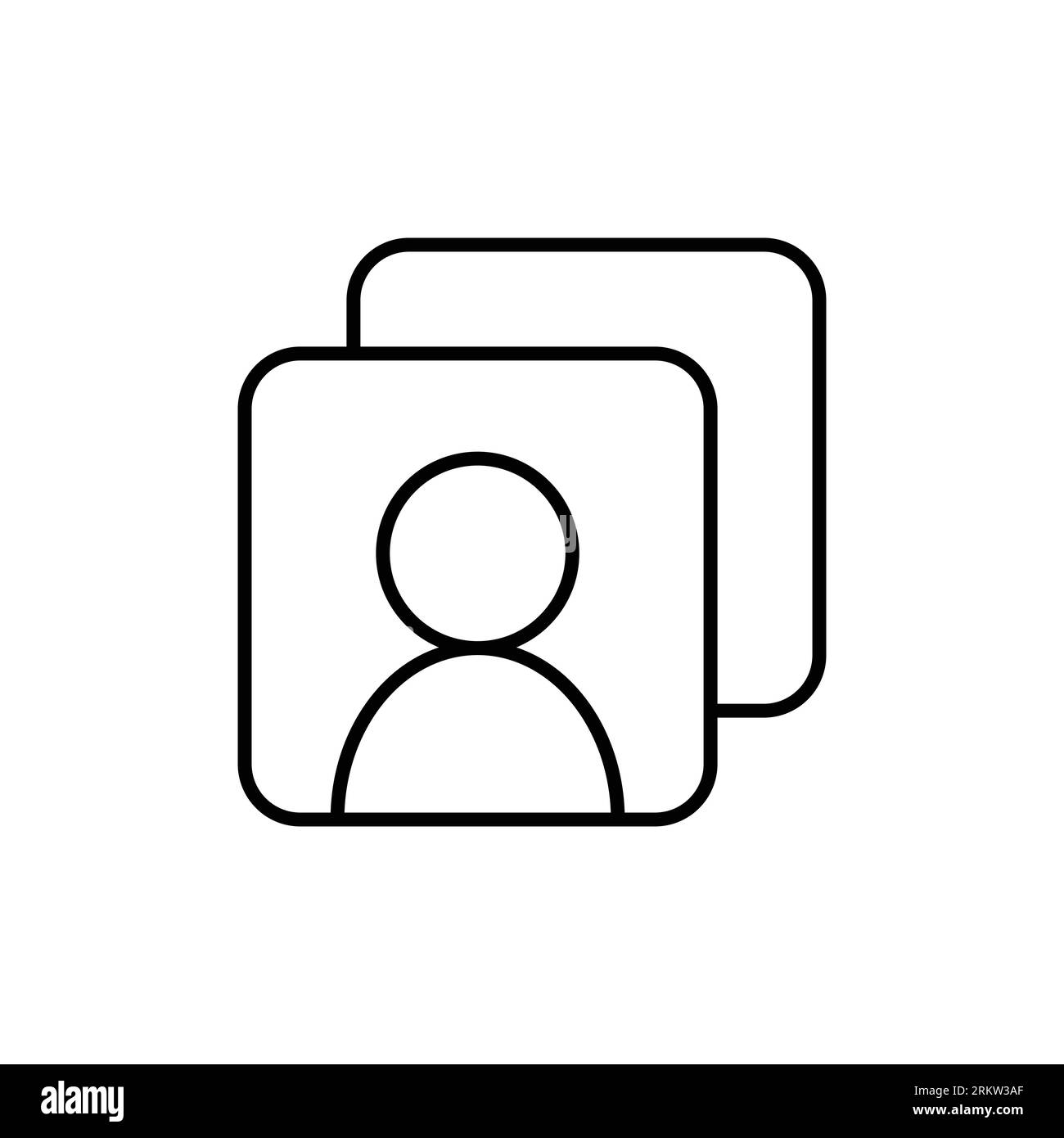 Accounts icon isolated on white background. Profile symbol modern ...