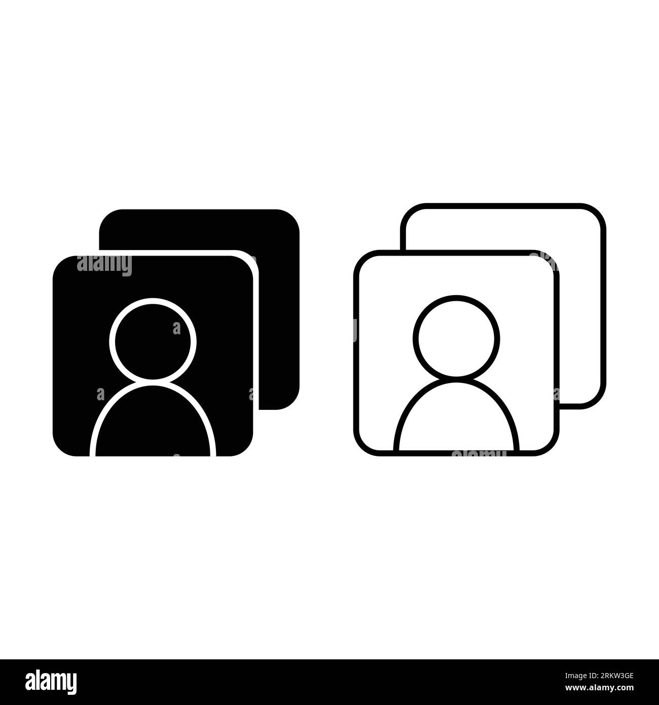 Accounts Icon Isolated On White Background Profile Symbol Modern Simple Vector Icon For