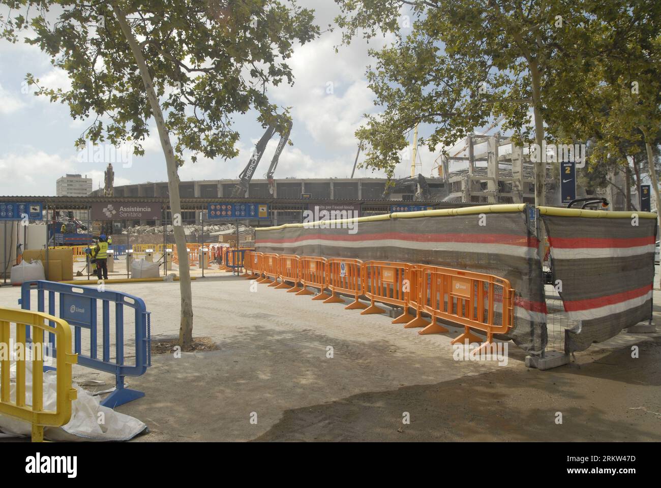 Spotify Camp Nou demolition Barcelona football stadium Stock Photo - Alamy