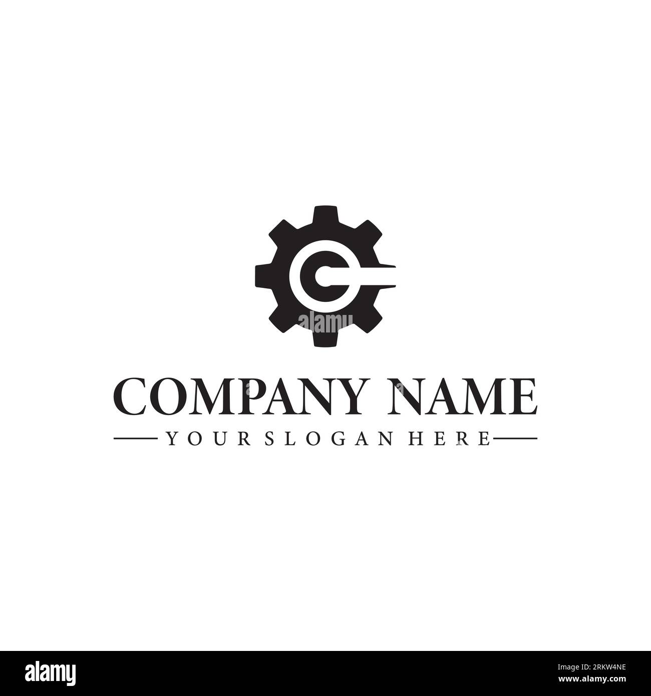 Letter c combination gear logo design Stock Vector Image & Art - Alamy