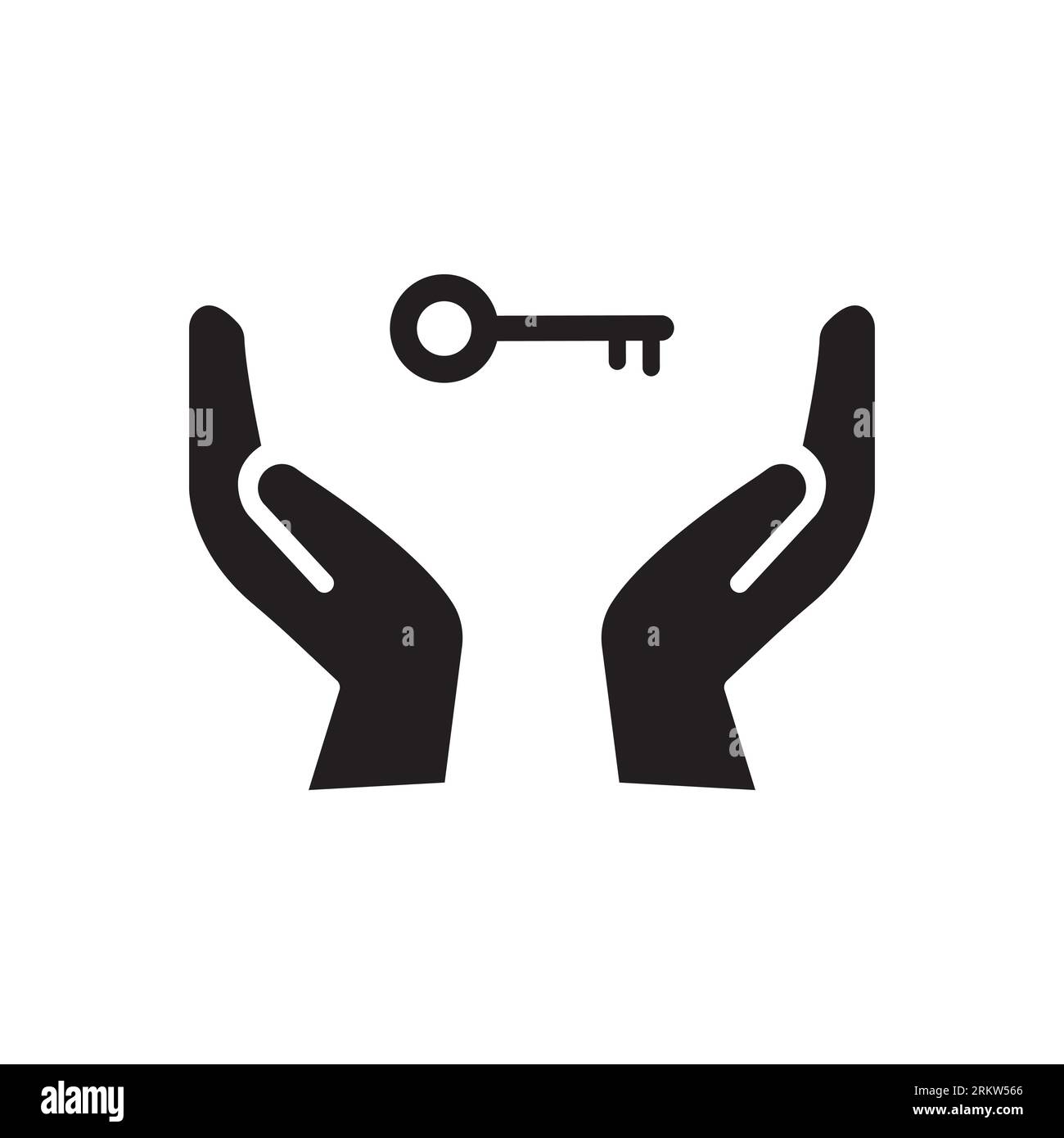 Hand with a key. Vector icon Stock Vector Image & Art - Alamy