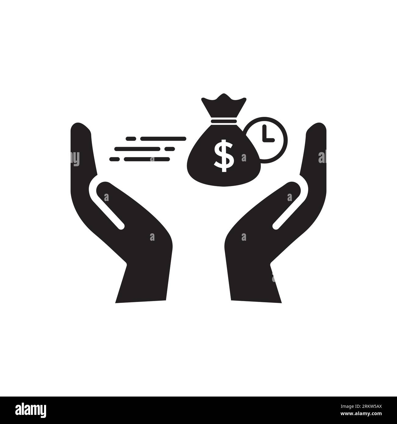 easy instant credit, loan payment, fast money icon, finance thin line ...