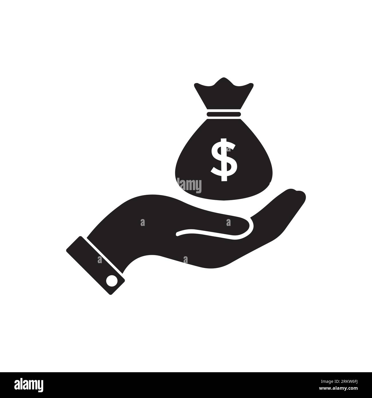 Money in hand icon, Money in hand sign and symbol vector Stock Vector ...