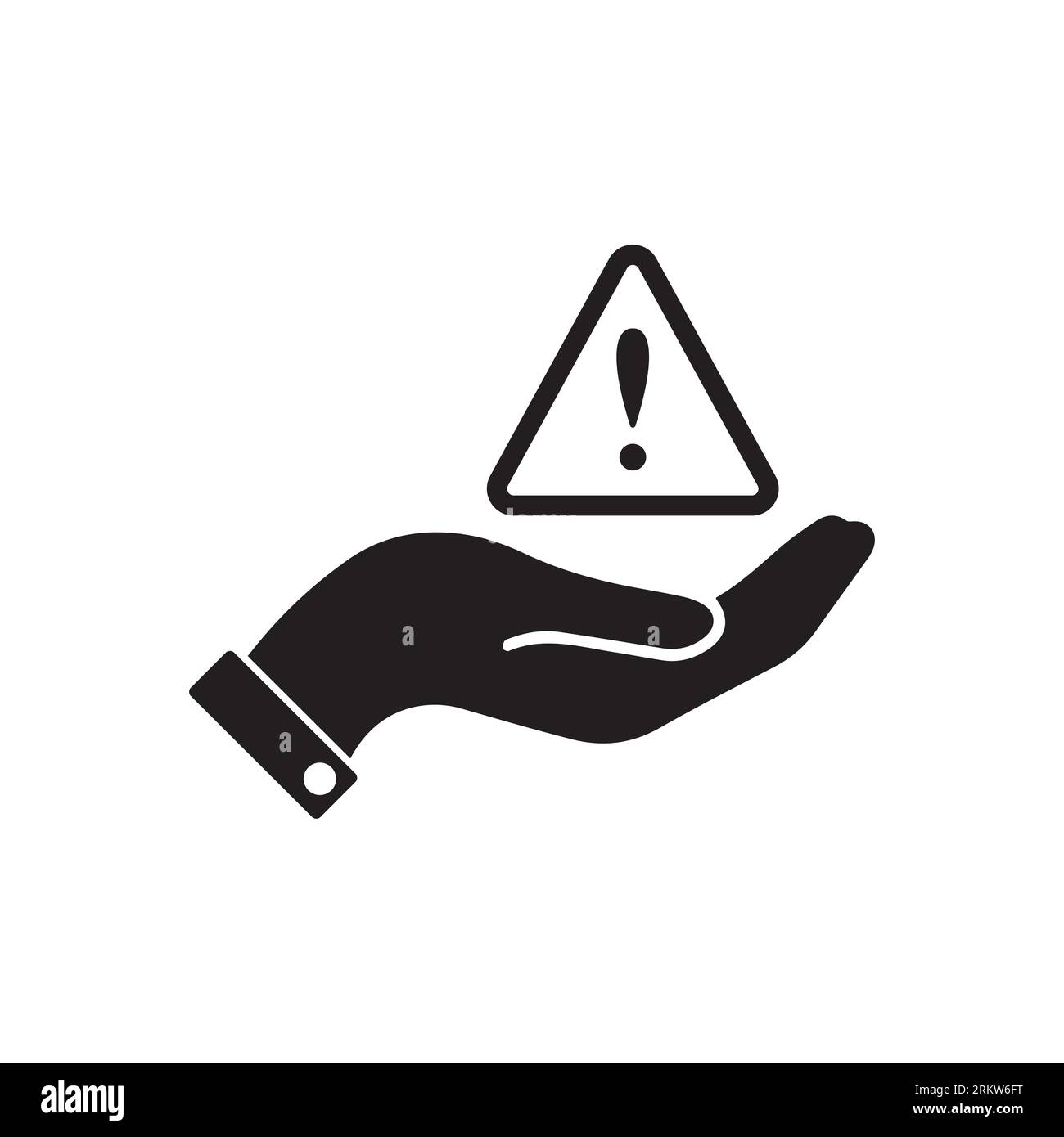 Warning exclamation triangle icon on Stock Vector Images - Alamy